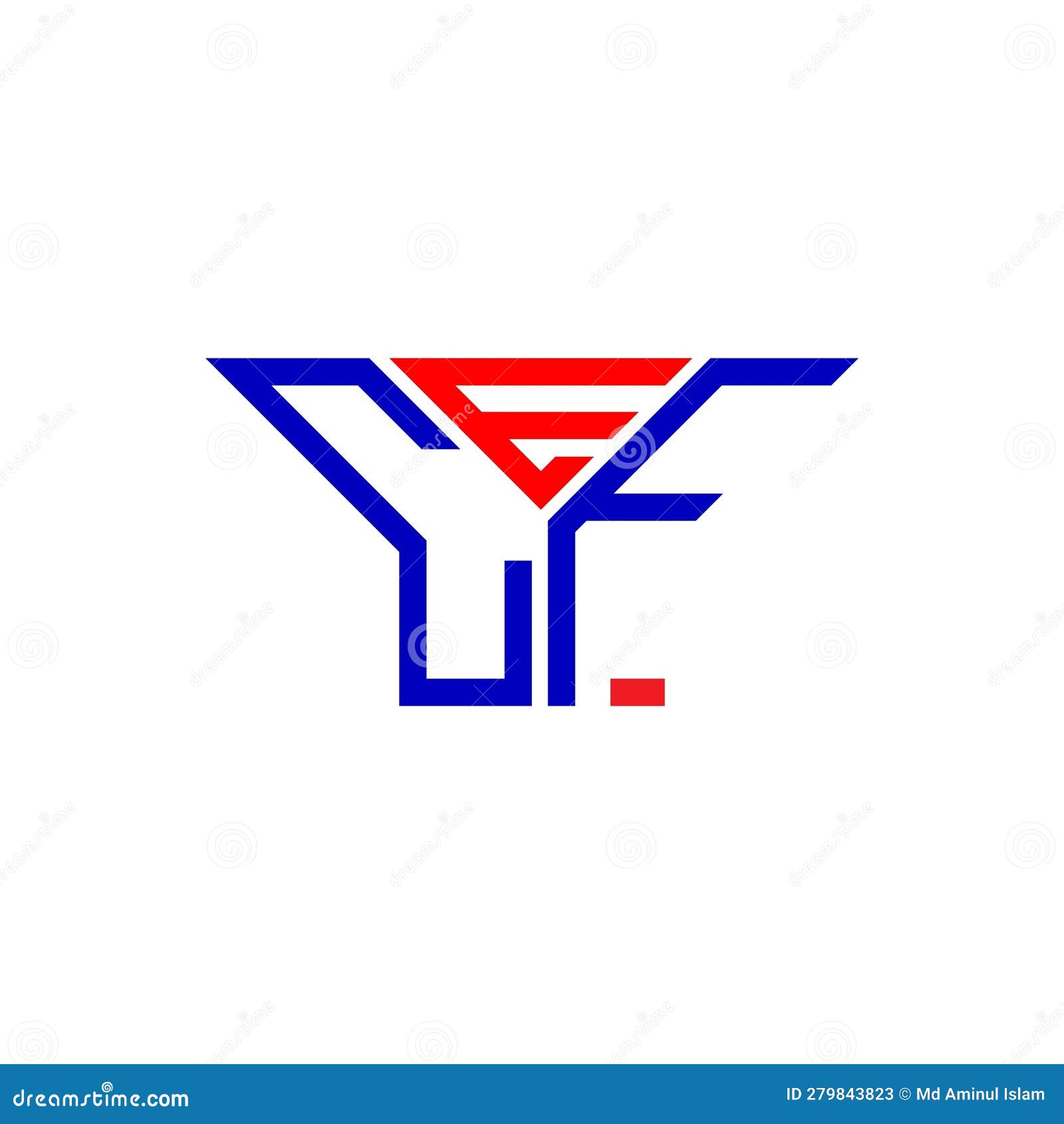 CEF Letter Logo Creative Design with Vector Graphic, CEF Stock Vector ...