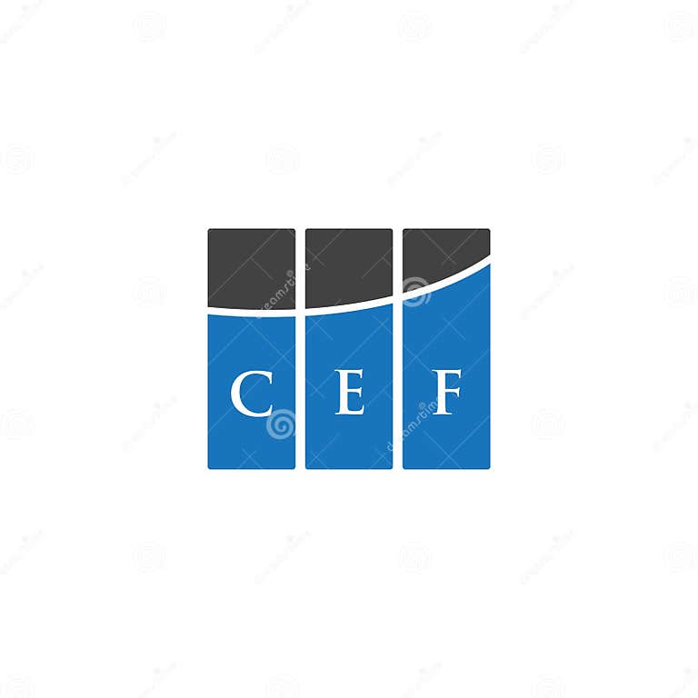 CEF Letter Logo Design on BLACK Background. CEF Creative Initials ...