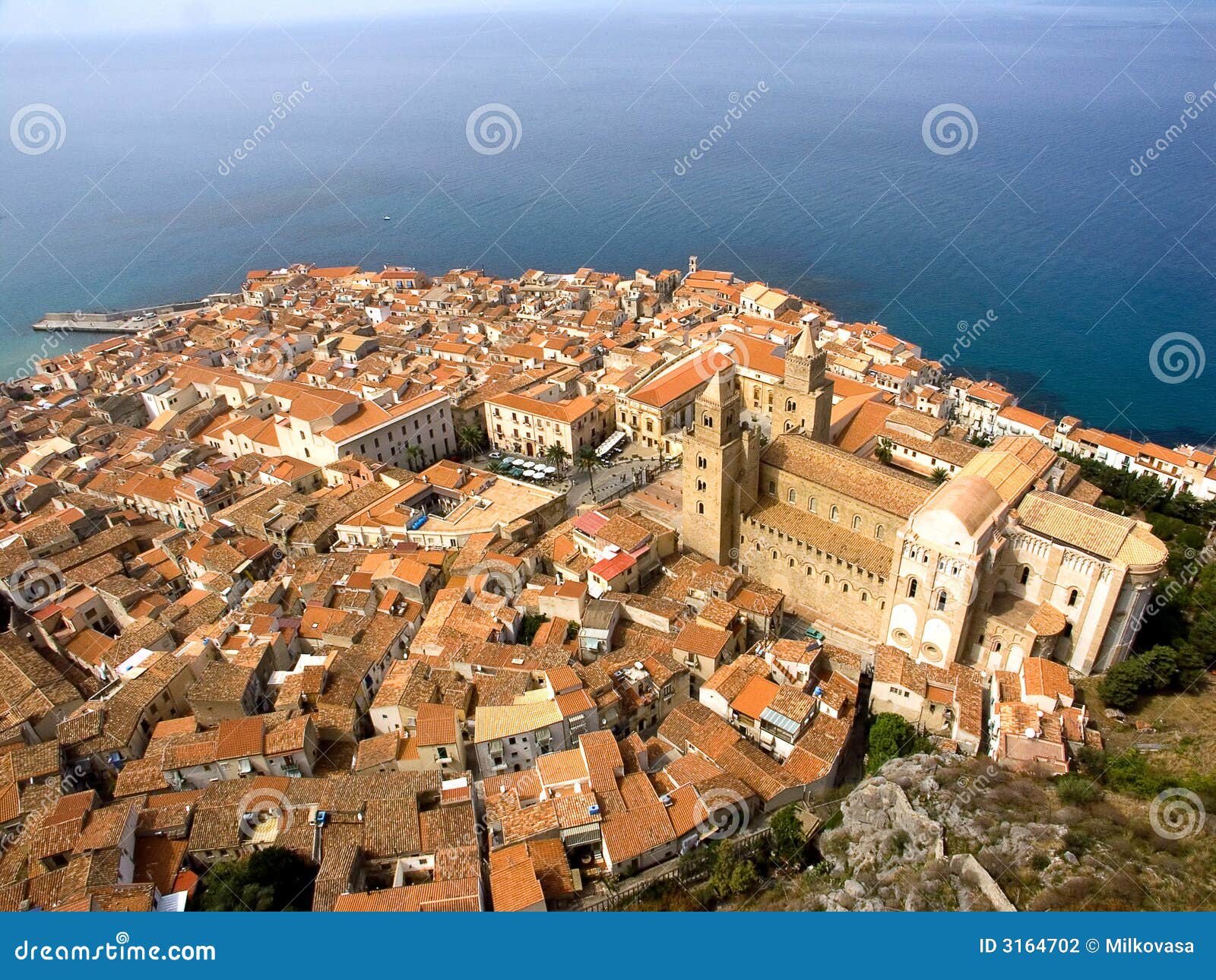 Cefalu stock photo. Image of cefalu, town, historical - 3164702
