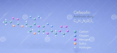 Cefazolin Molecule, Molecular Structures, Cefazoline, 3d Model ...