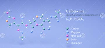 Cefotaxime Molecule, Molecular Structures, Third Generation ...