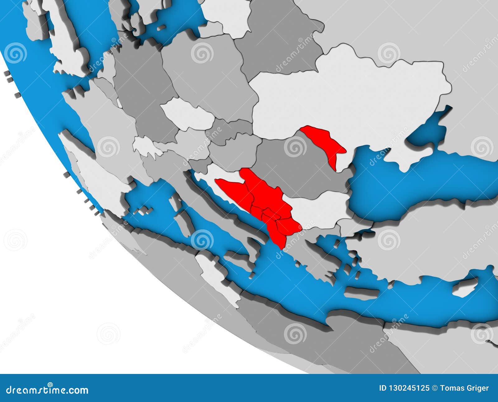 CEFTA Countries on 3D Globe Stock Illustration - Illustration of trade ...