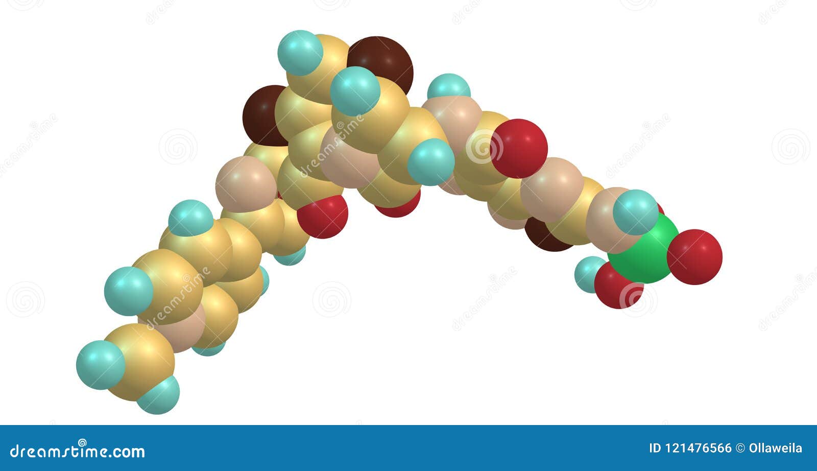 Ceftaroline Molecular Structure Isolated on White Stock Illustration ...