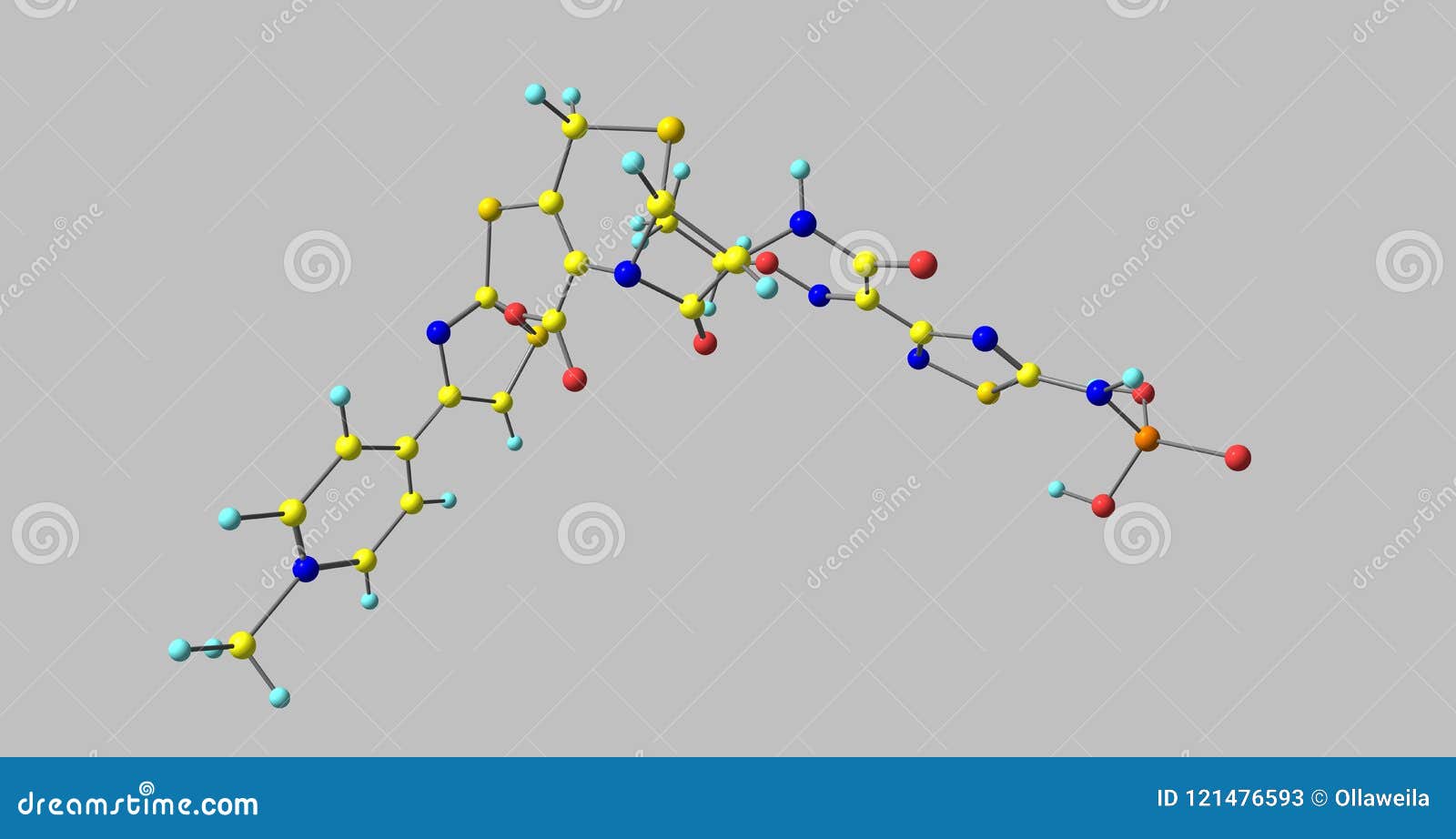 Ceftaroline Molecular Structure Isolated on Grey Stock Illustration ...