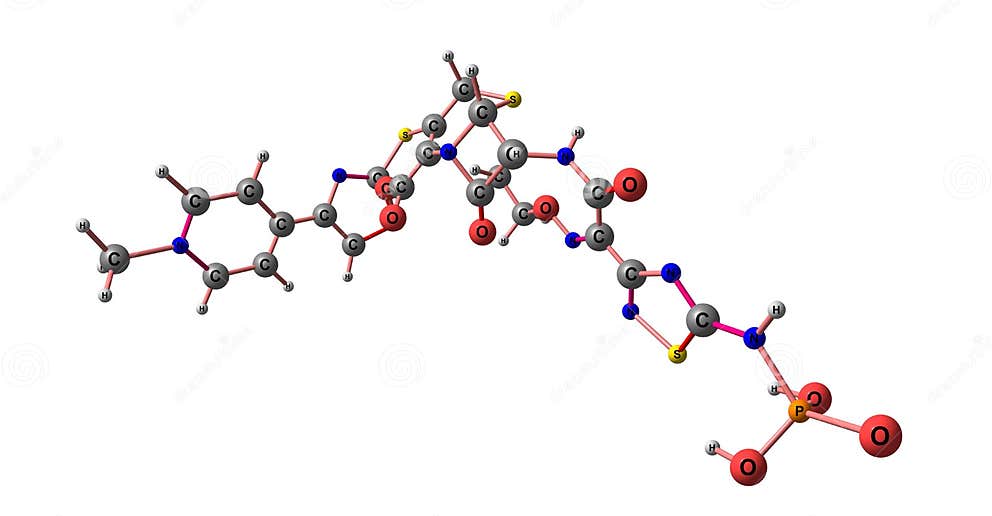 Ceftaroline Molecular Structure Isolated on White Stock Illustration ...