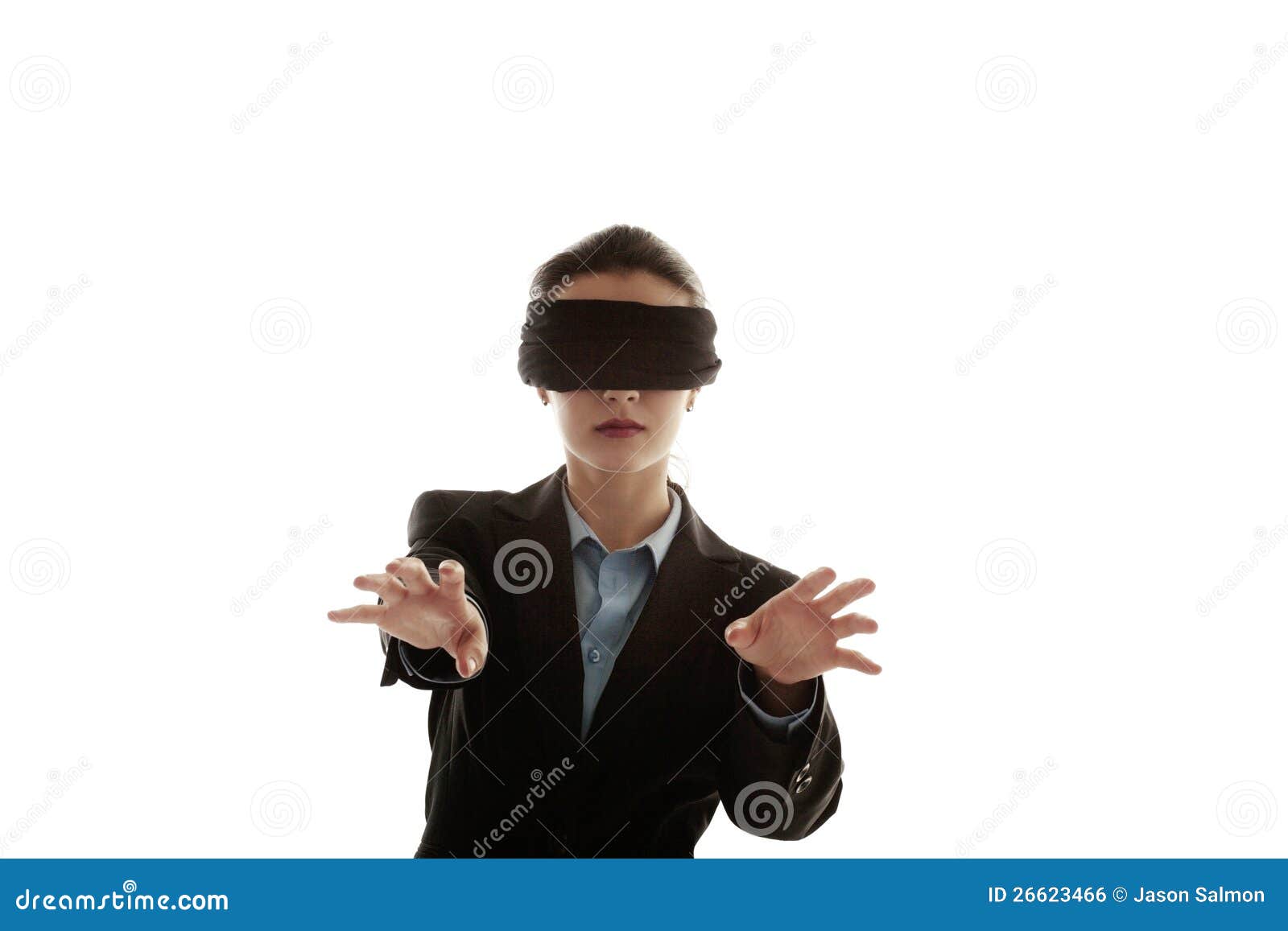 Cegado en negocio foto de archivo. Imagen de bufanda - 26623466