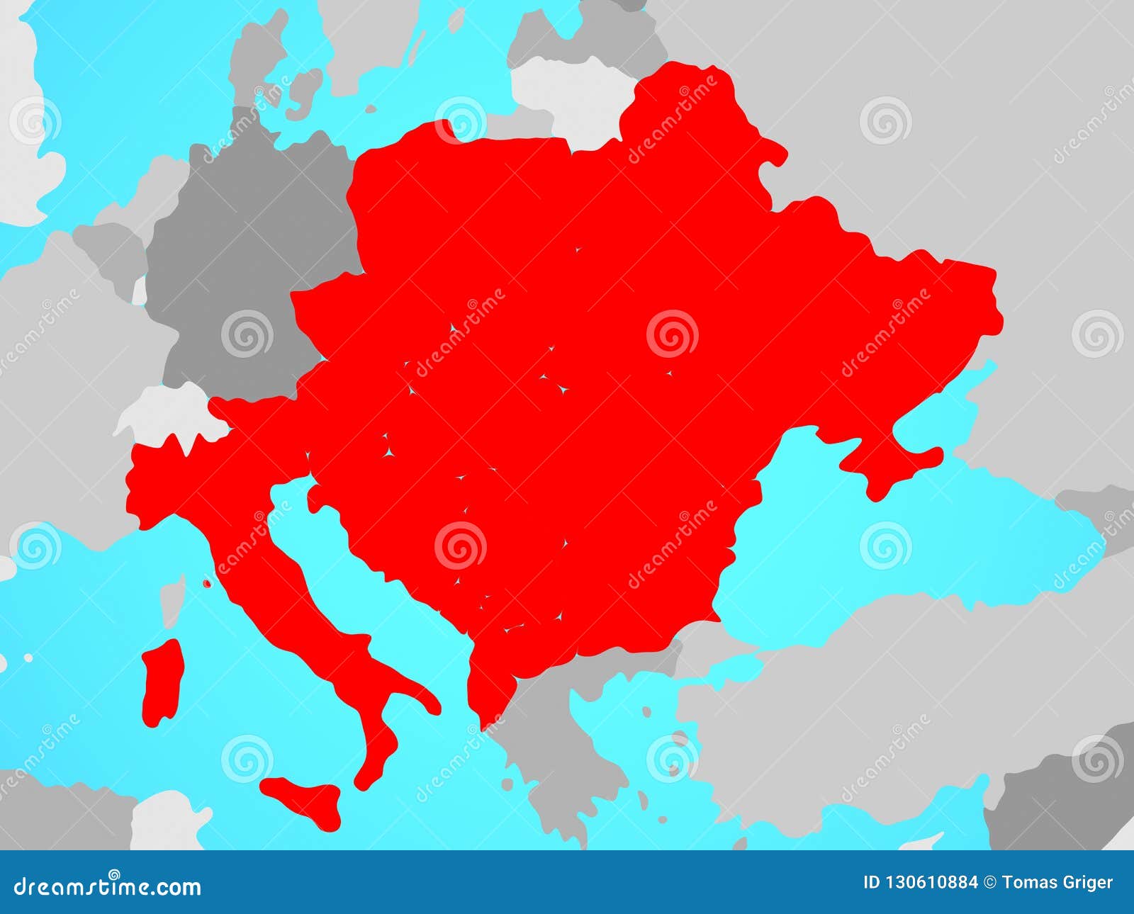 CEI countries on map stock illustration. Illustration of members ...