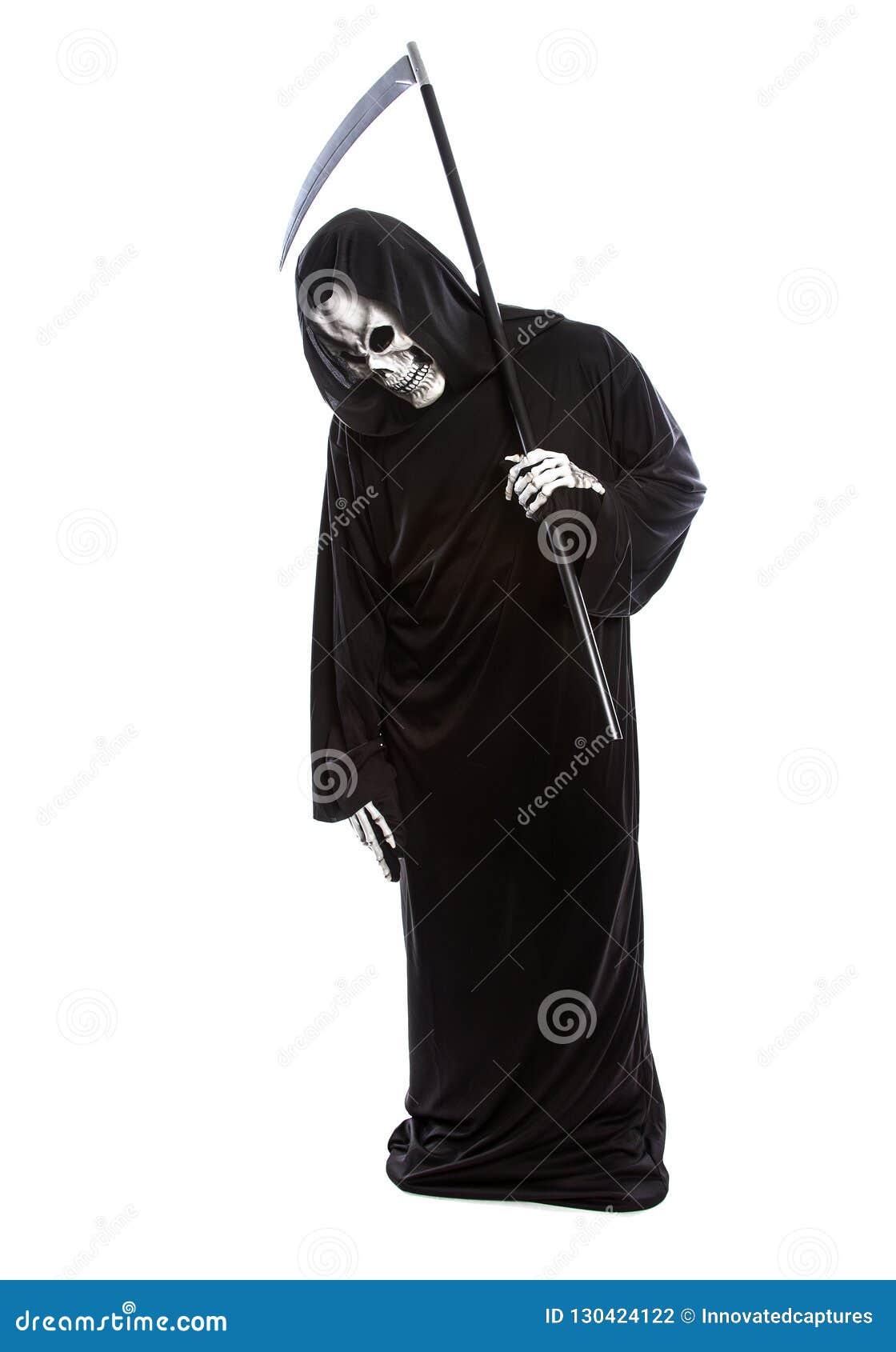 Ceifador Deprimido Ghost De Esqueleto Foto de Stock - Imagem de ...