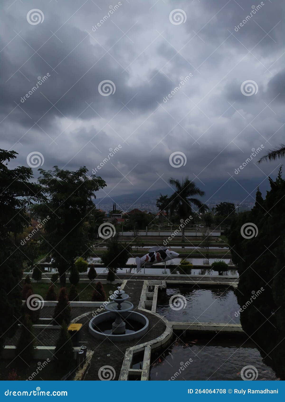 The Ceiling Above this Unique and Beautiful Fish Pool! Stock Photo ...