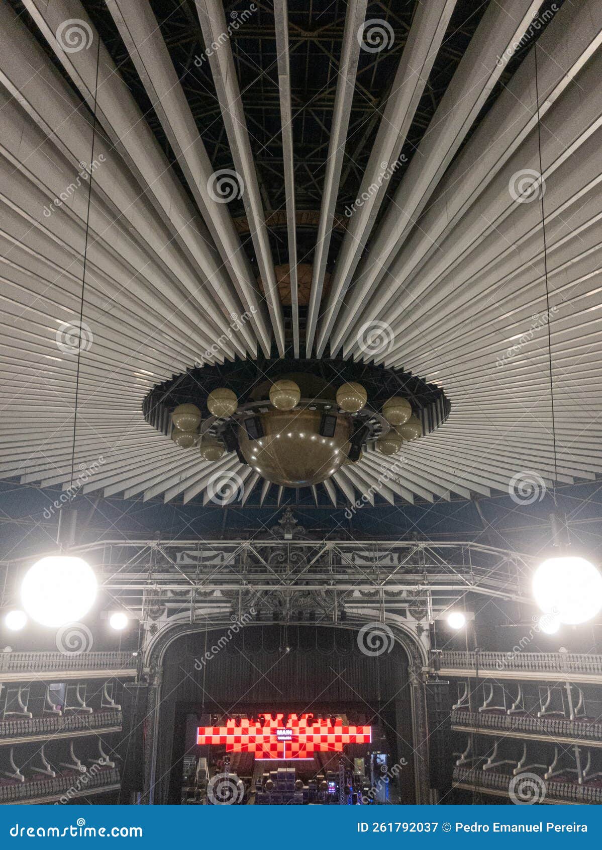 Ceiling of the Atrium of the Coliseum Dos Recreios in Lisbon Stock ...