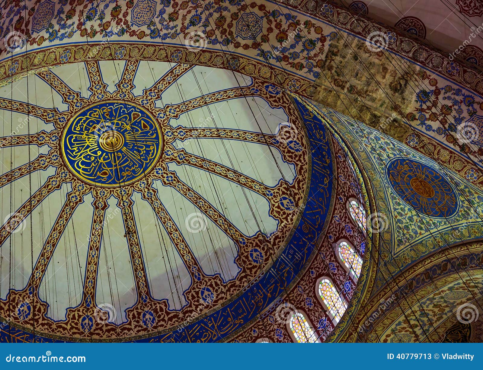 Ceiling blue mosque stock image. Image of draft, location - 40779713
