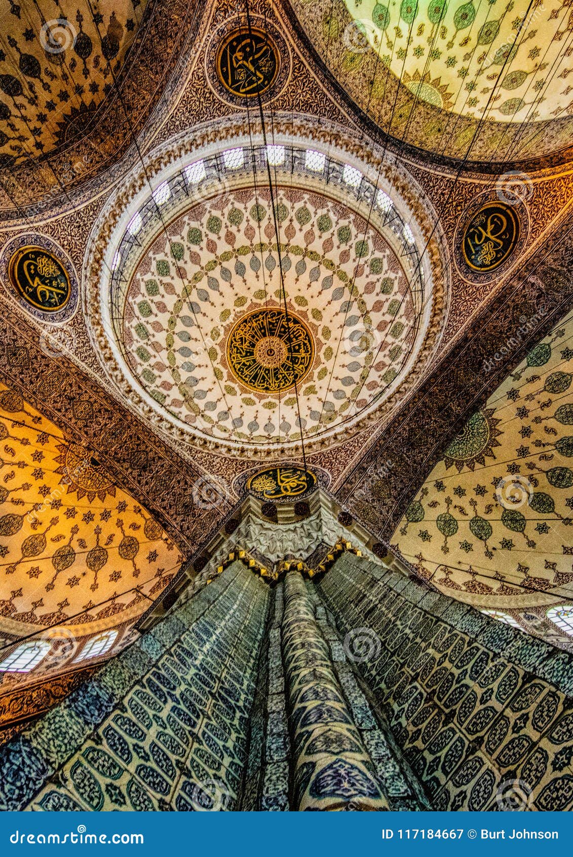 Ceiling of Blue Mosque in Istanbul Stock Image - Image of architecture ...
