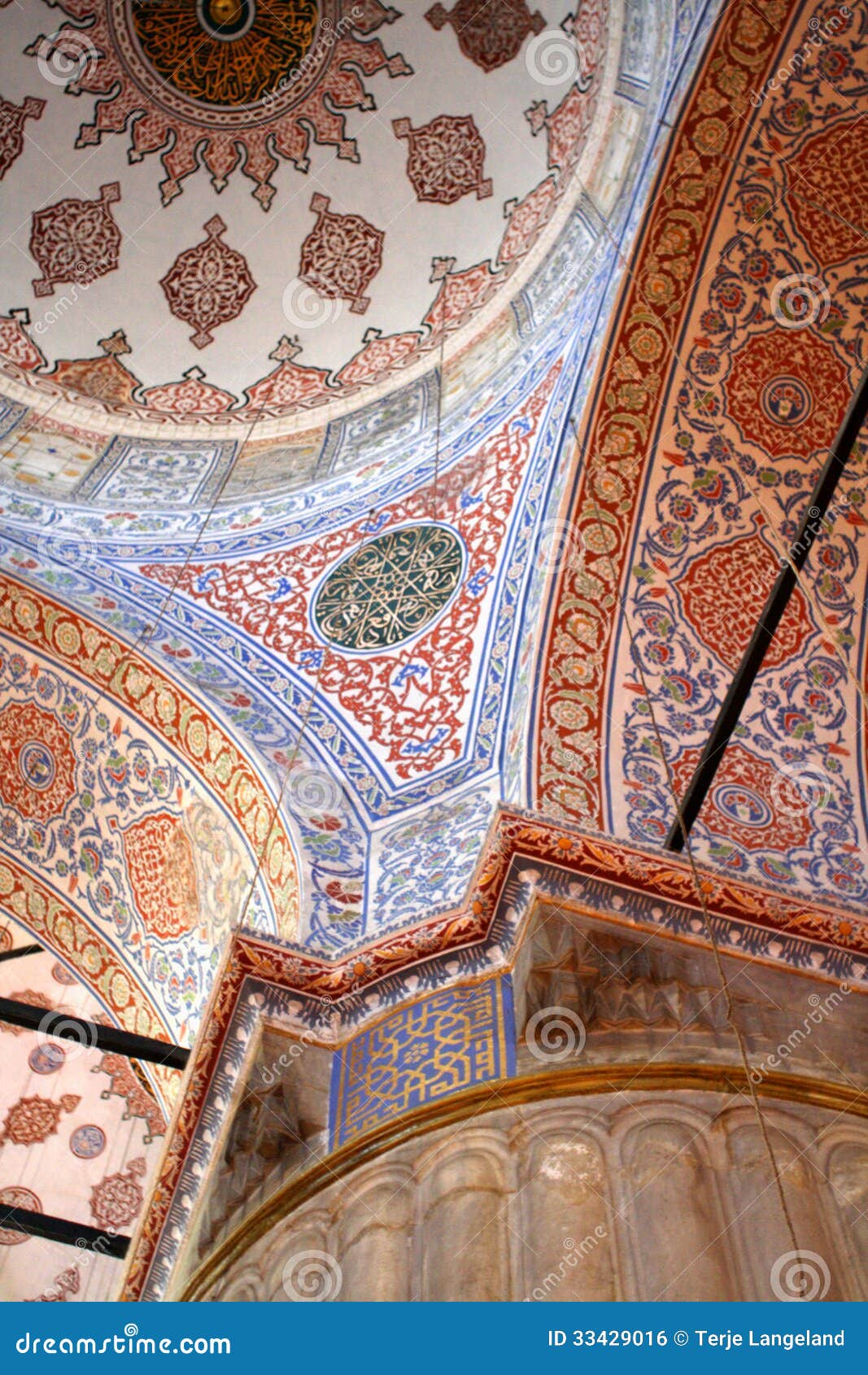 Ceiling at the Blue Mosque, Istanbul Stock Photo - Image of famous ...