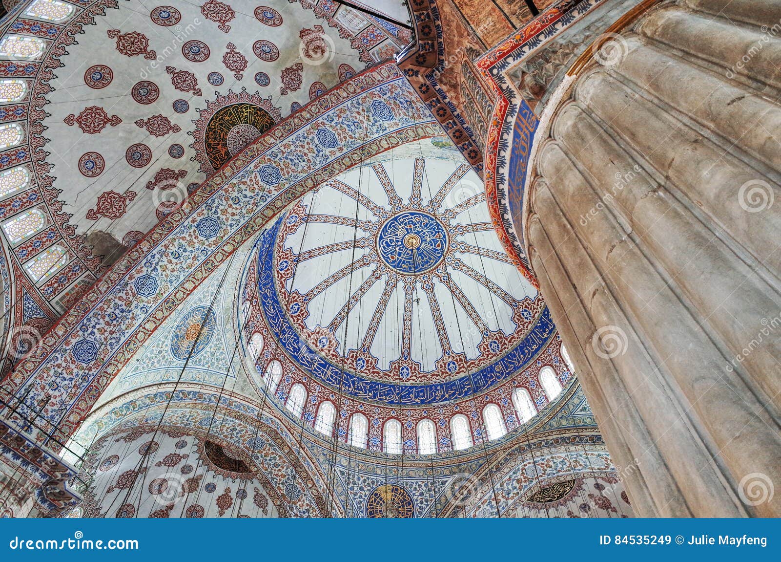 Ceiling of the Blue Mosque, Istanbul Editorial Stock Image - Image of ...