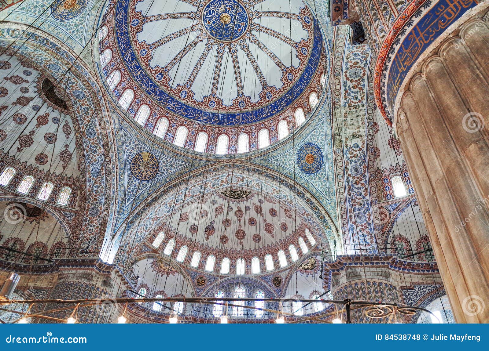 Ceiling of the Blue Mosque, Istanbul Editorial Stock Photo - Image of ...