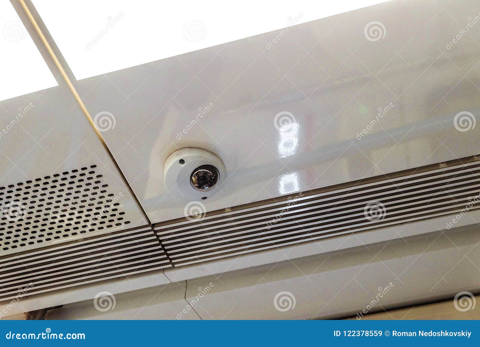 Camera Security System in Modern Train Stock Image - Image of watching ...