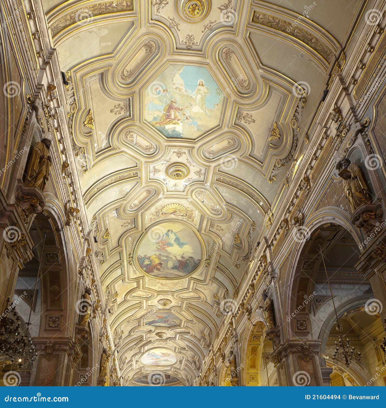 Ceiling Cathedral De Santiago Stock Photos - Free & Royalty-Free Stock ...