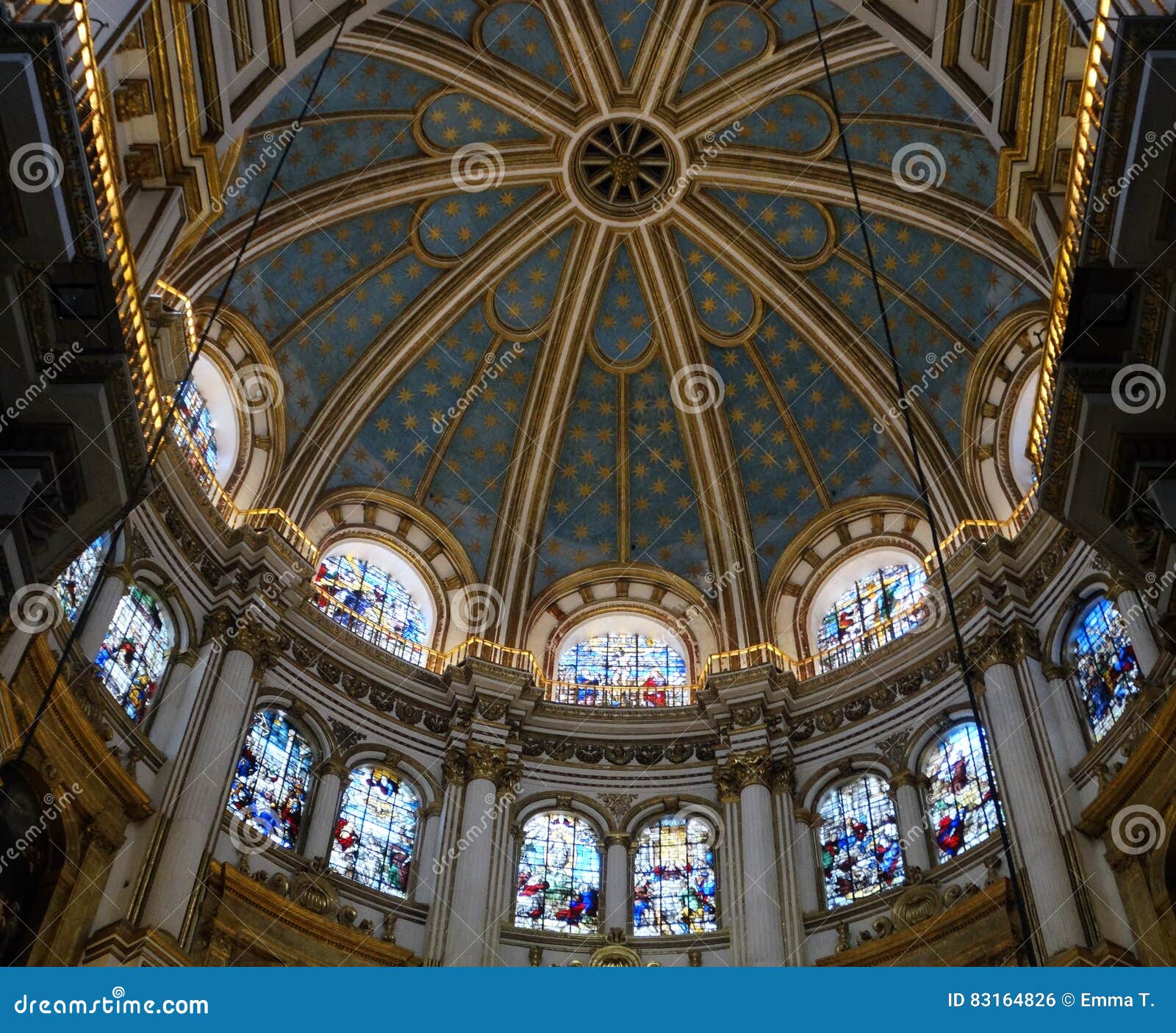 Ceiling of the Chancel of the Cathedral of Granada Stock Photo - Image ...