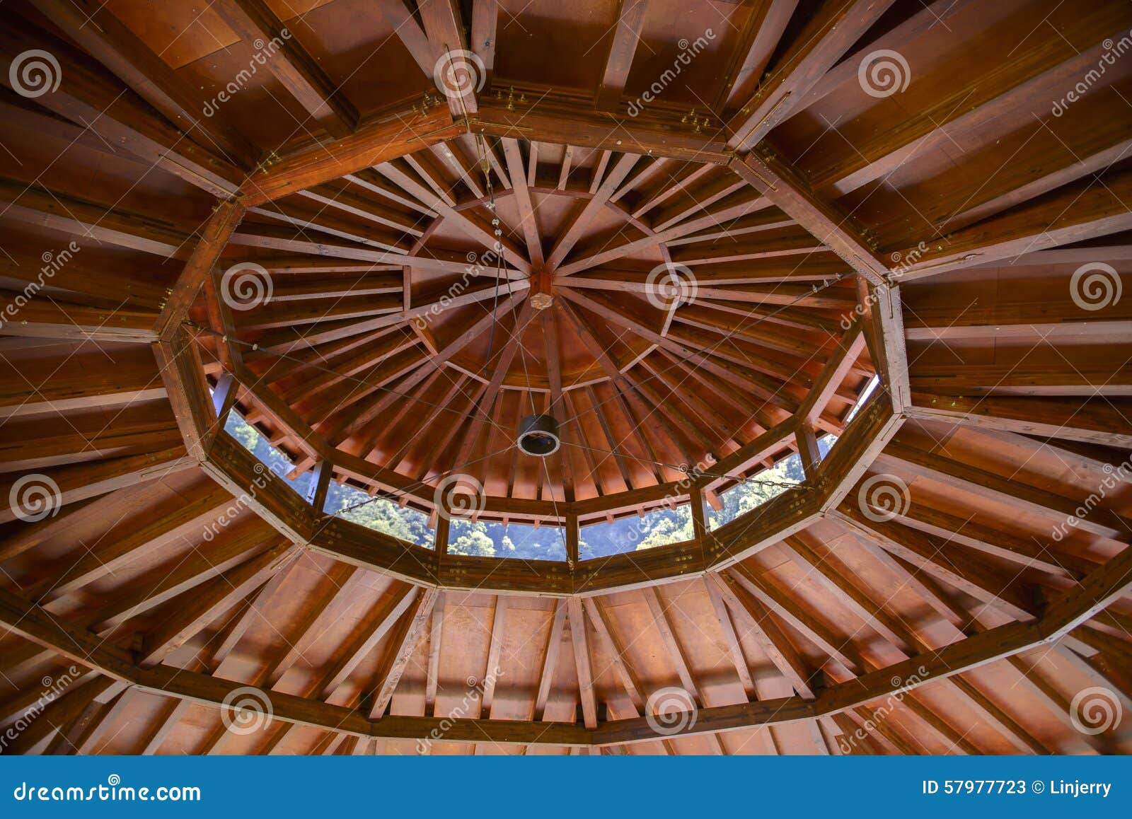 Ceiling of Chinese Pavilion Stock Image - Image of lumber, construction ...