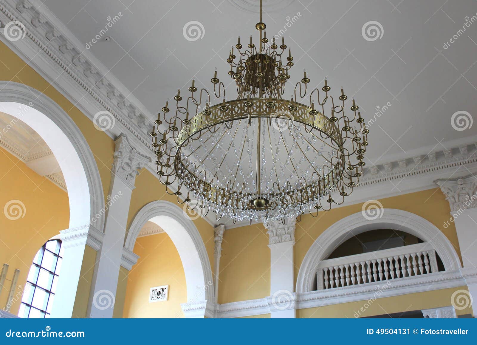 The Ceiling of the Church with a Chandelier Editorial Photo - Image of ...