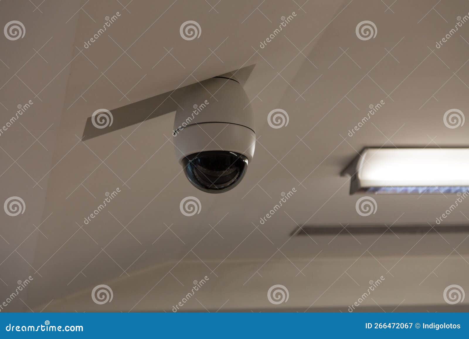 Ceiling Circular Camera for Video Surveillance Stock Image - Image of ...