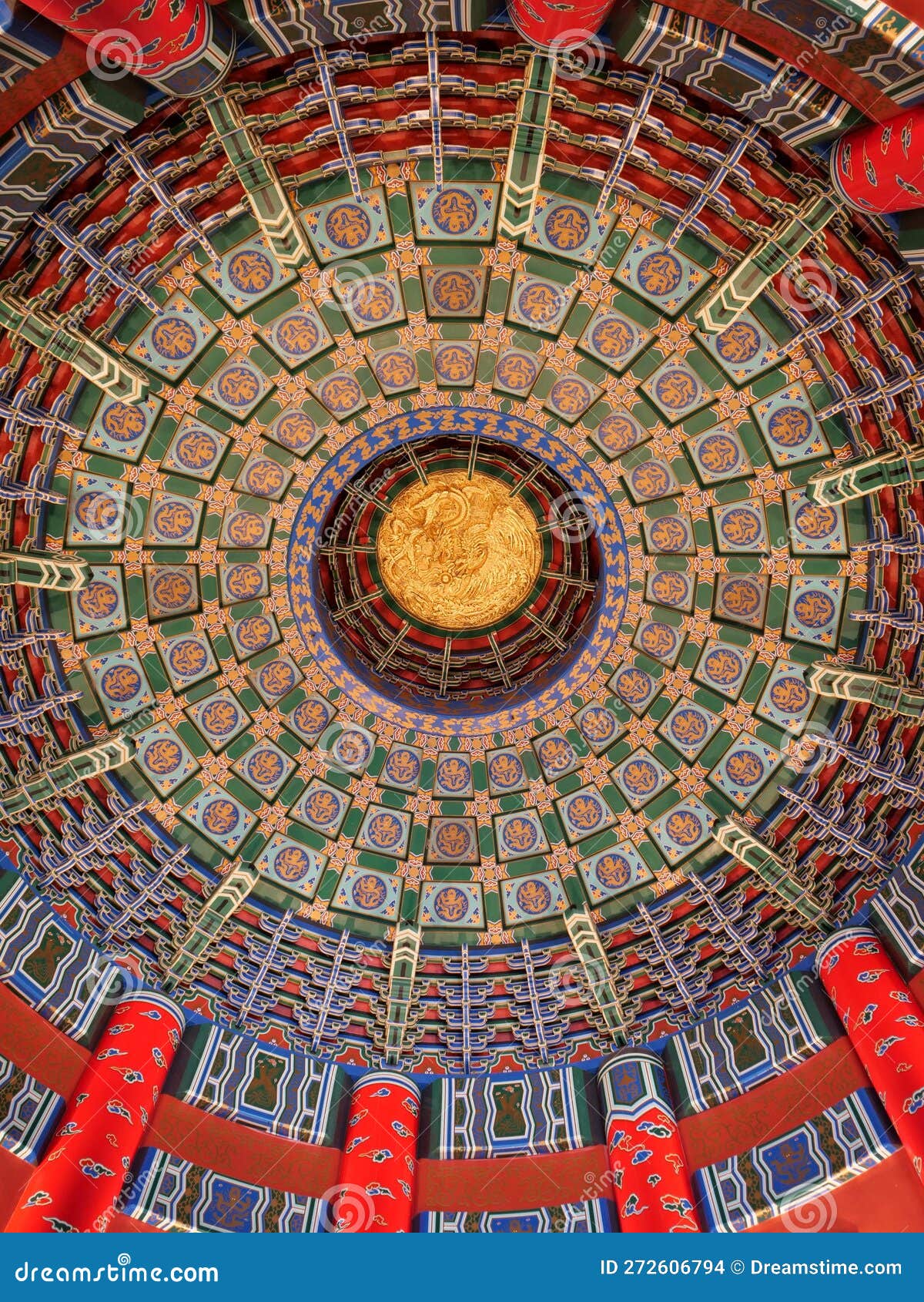 A Ceiling with Colorful Circular Patterns Editorial Stock Image - Image ...