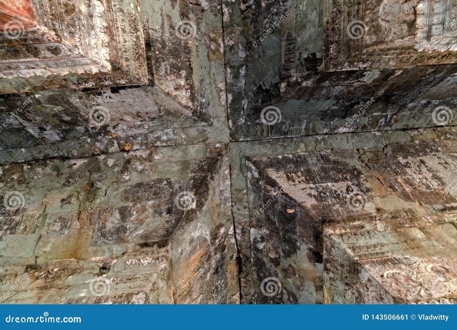 Ceiling in Complex Angkor Wat in Siem Reap, Cambodia Stock Image ...