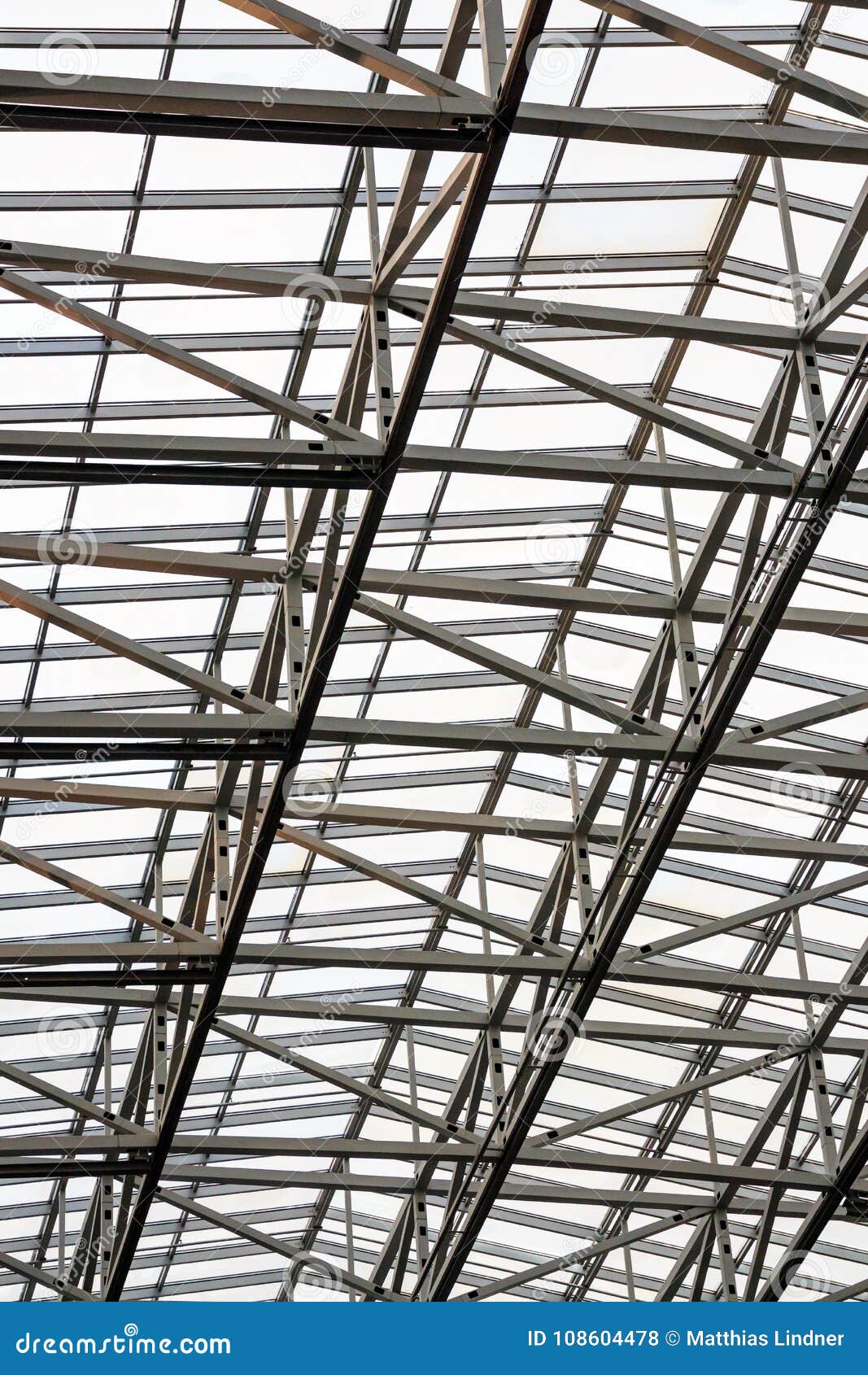 Ceiling Construction Made of Metal Stock Photo - Image of facade, frame ...