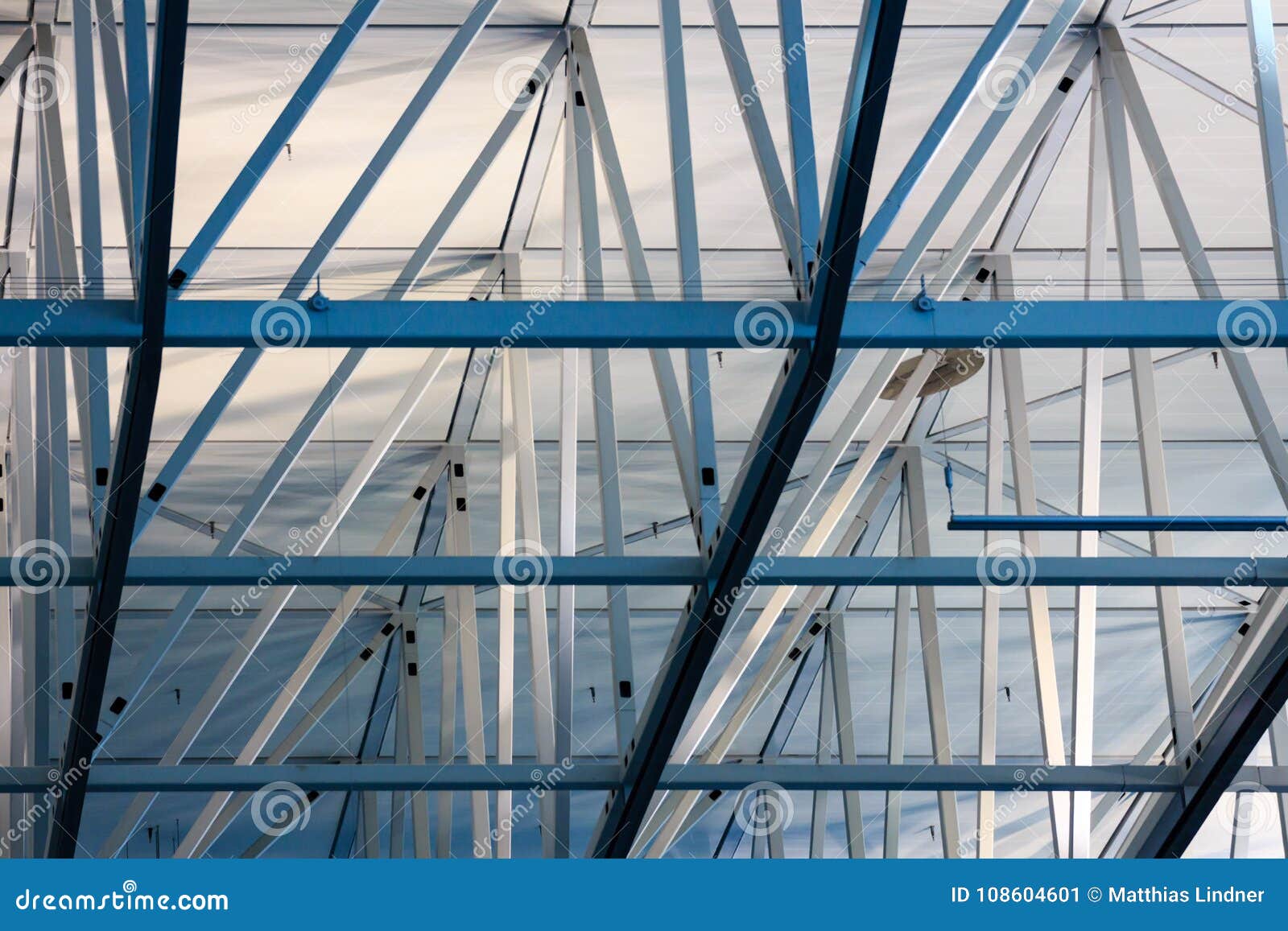 Ceiling Construction Made of Metal Stock Image - Image of facade ...