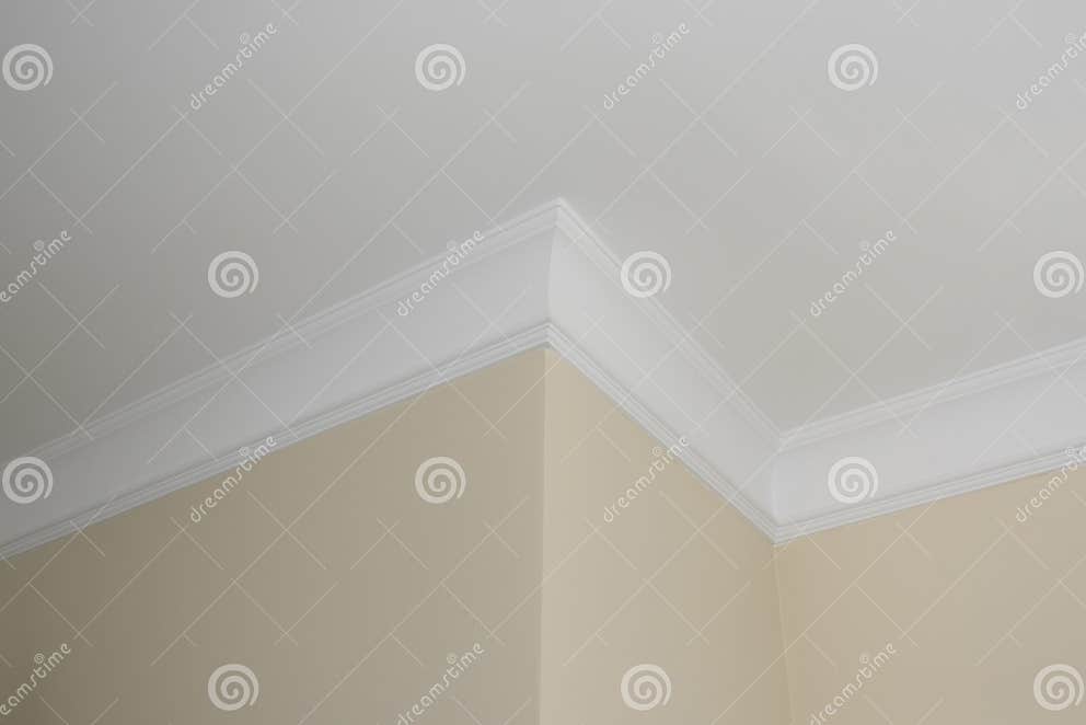 Ceiling Cornice. a Detail of Intricate Corner. the Interior Room, Walls ...