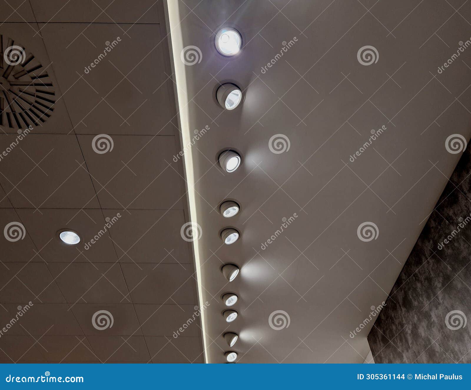 The Ceiling of the Corridor in the Plasterboard Soffit is Stock Photo ...