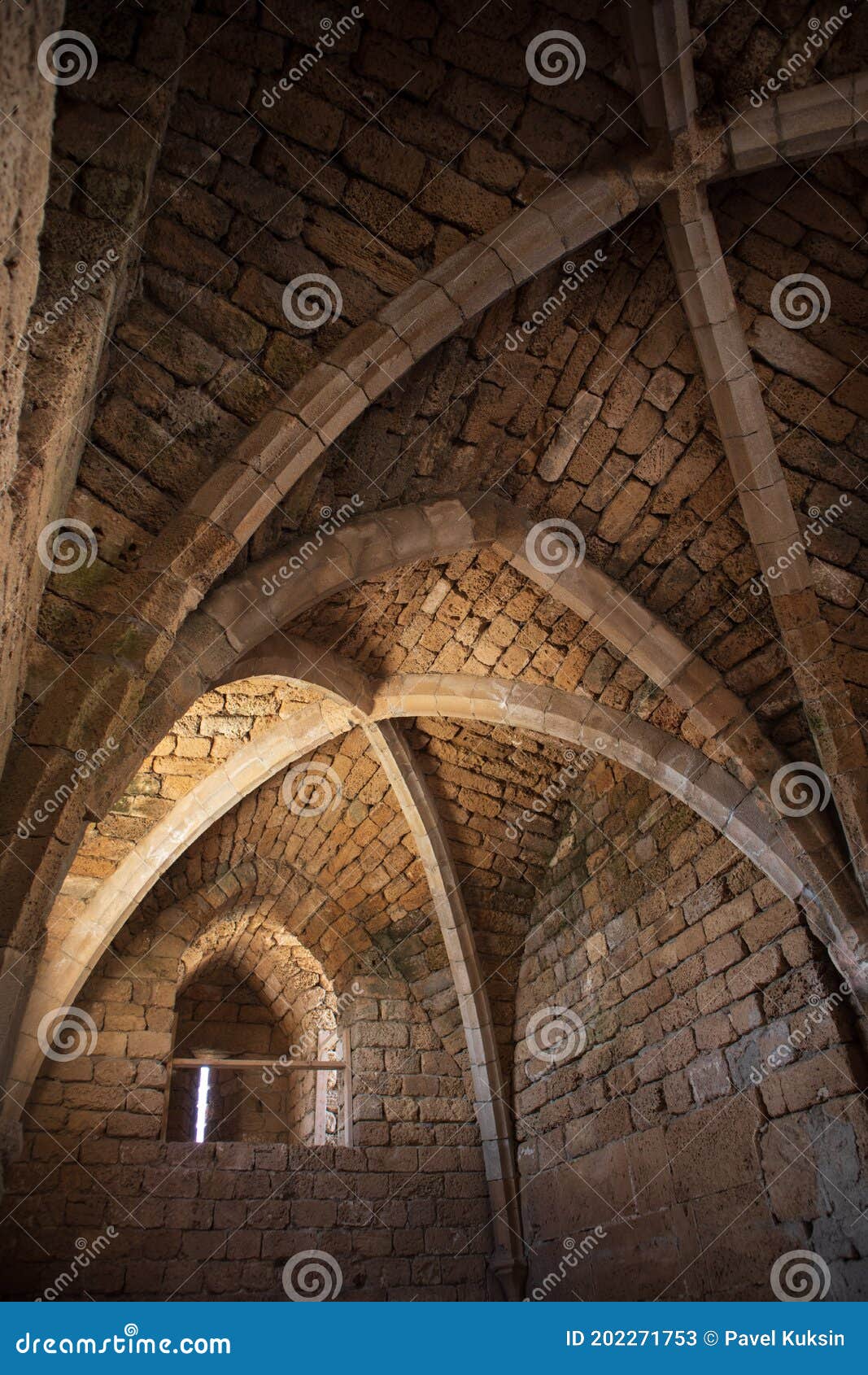 Ceiling of a Crusader Building Stock Image - Image of catholic, castle ...