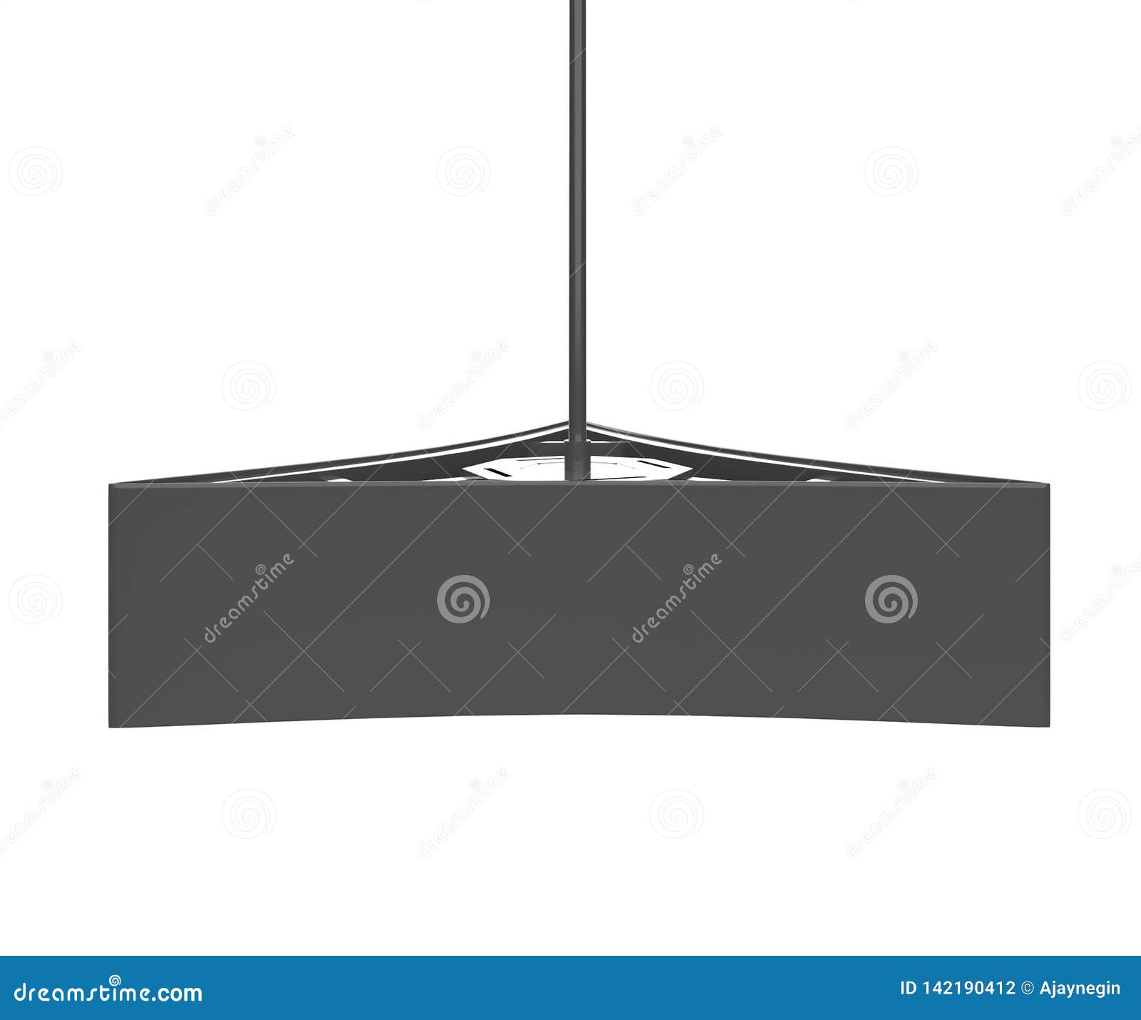 Ceiling Dangler Hardware Holds Three Graphic Panels. Stock Illustration ...