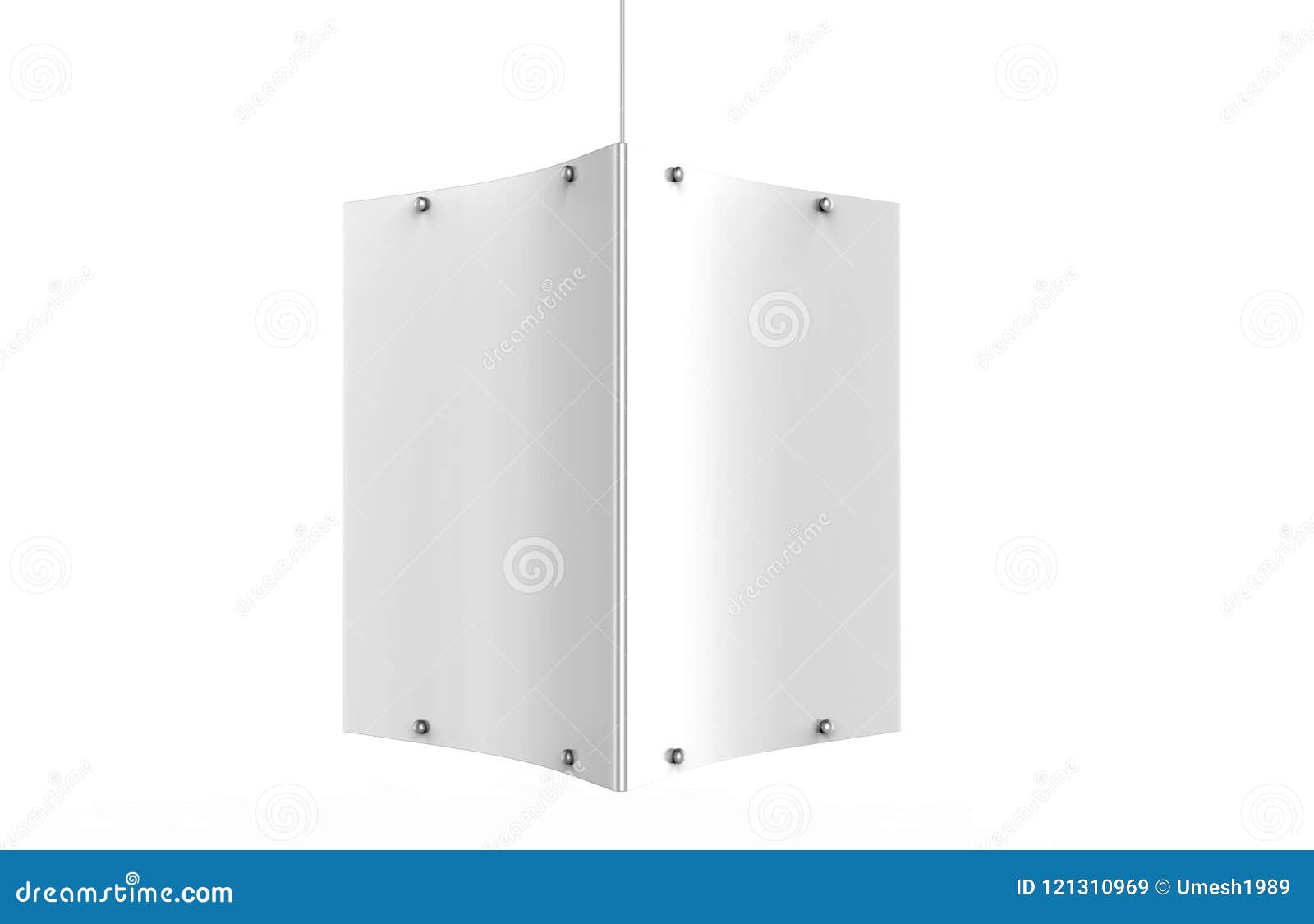 Ceiling Dangler Hardware Holds Three Graphic Panels. Stock Illustration ...