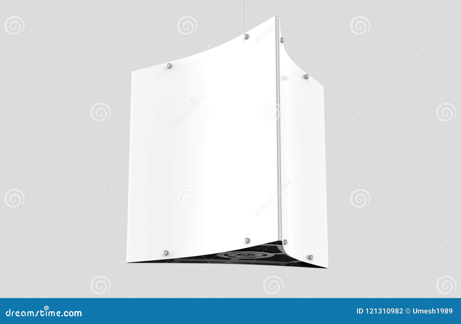 Ceiling Dangler Hardware Holds Three Graphic Panels. Stock Illustration ...