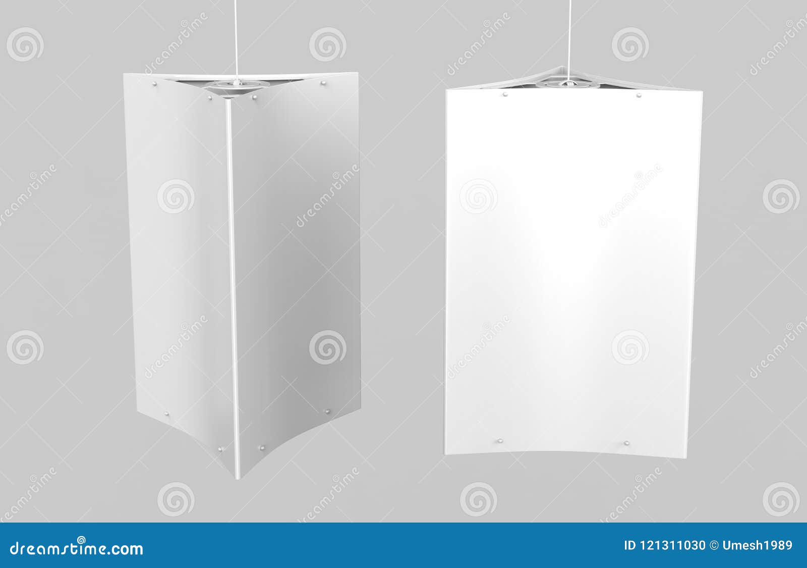 Ceiling Dangler Hardware Holds Three Graphic Panels. Stock Illustration ...