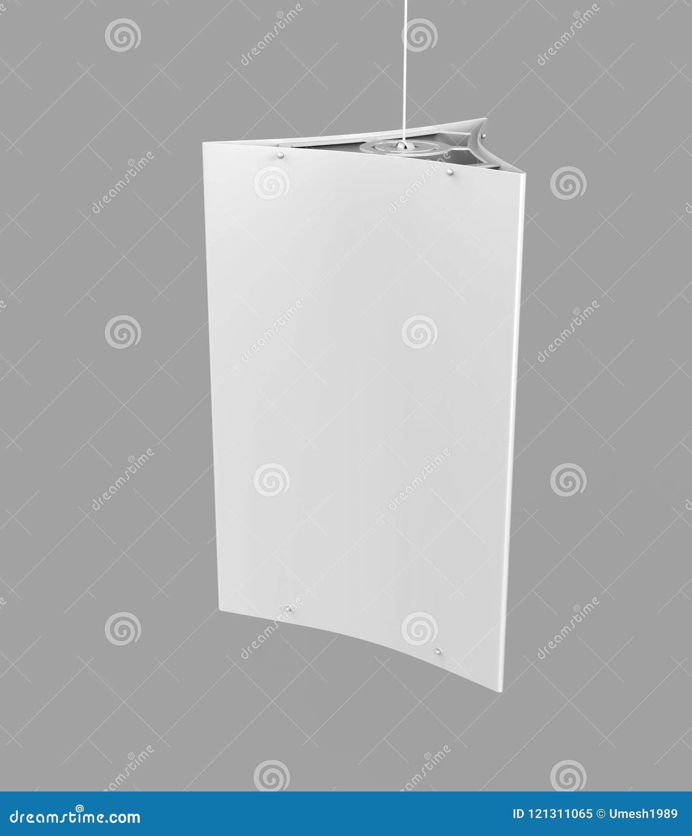 Ceiling Dangler Hardware Holds Three Graphic Panels. Stock Illustration ...