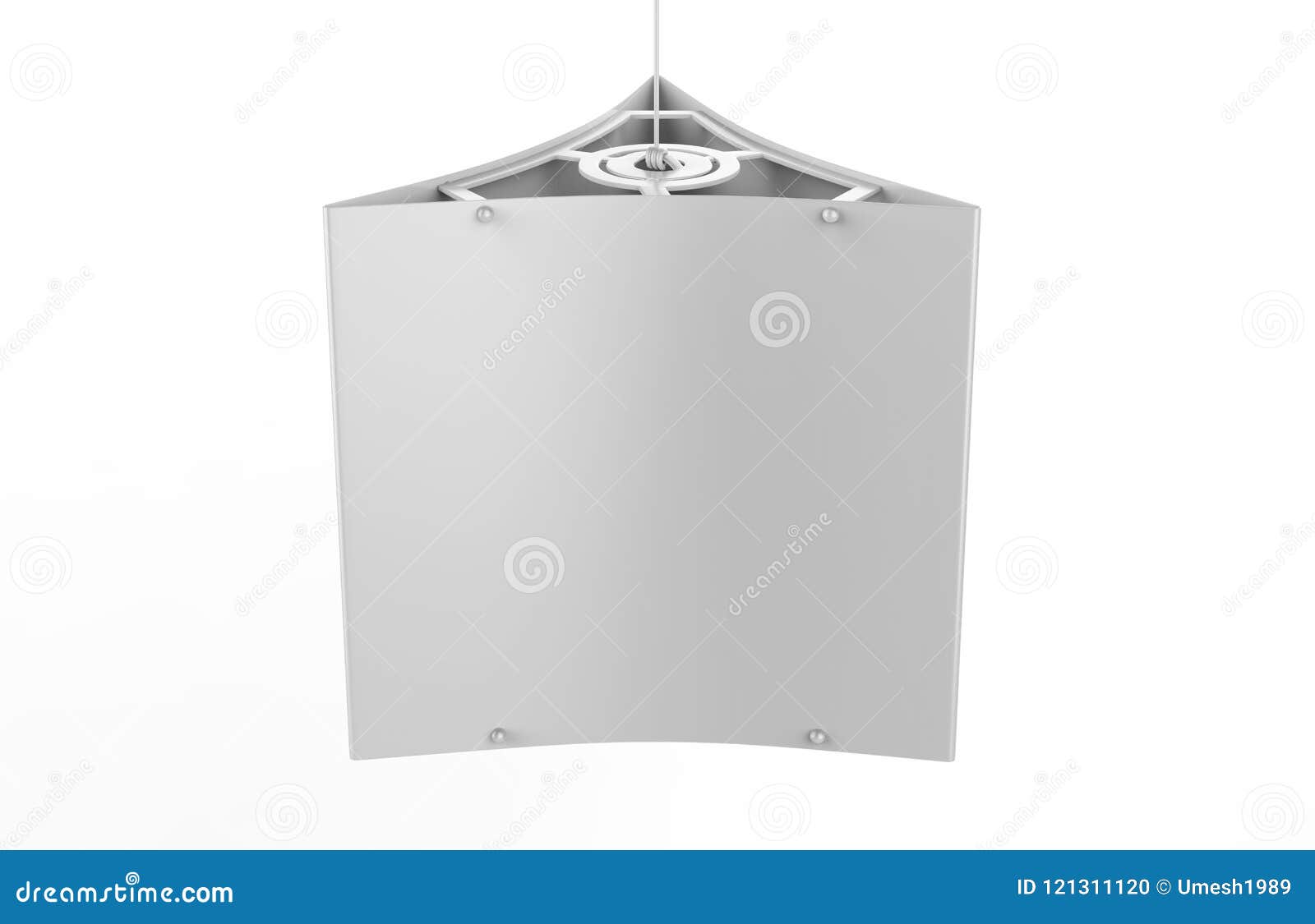 Ceiling Dangler Hardware Holds Three Graphic Panels. Stock Illustration ...