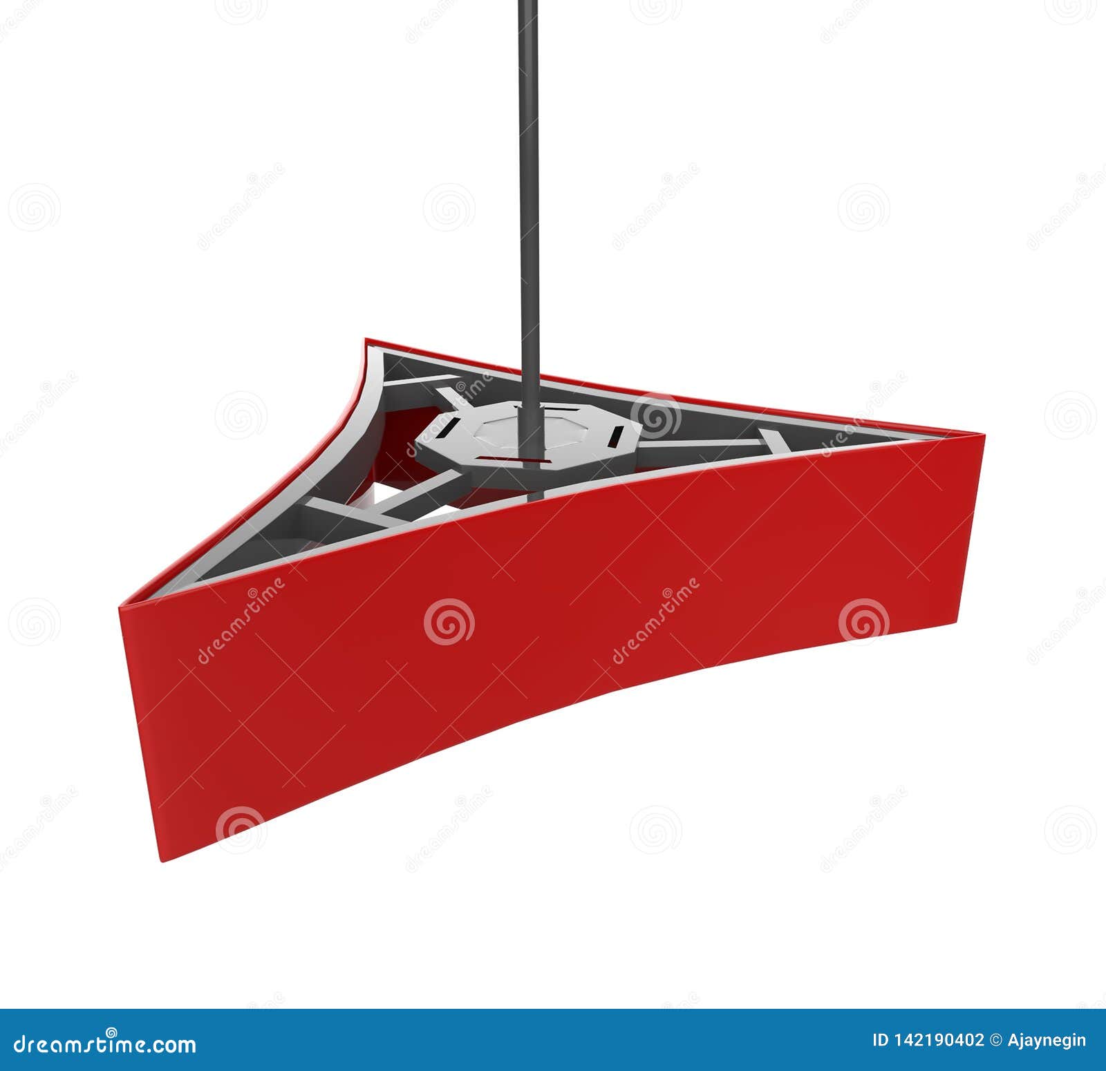 Ceiling Dangler Hardware Holds Three Graphic Panels. Royalty-Free ...