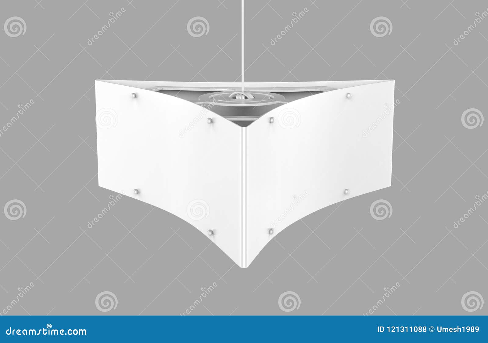 Ceiling Dangler Hardware Holds Three Graphic Panels. Stock Illustration ...