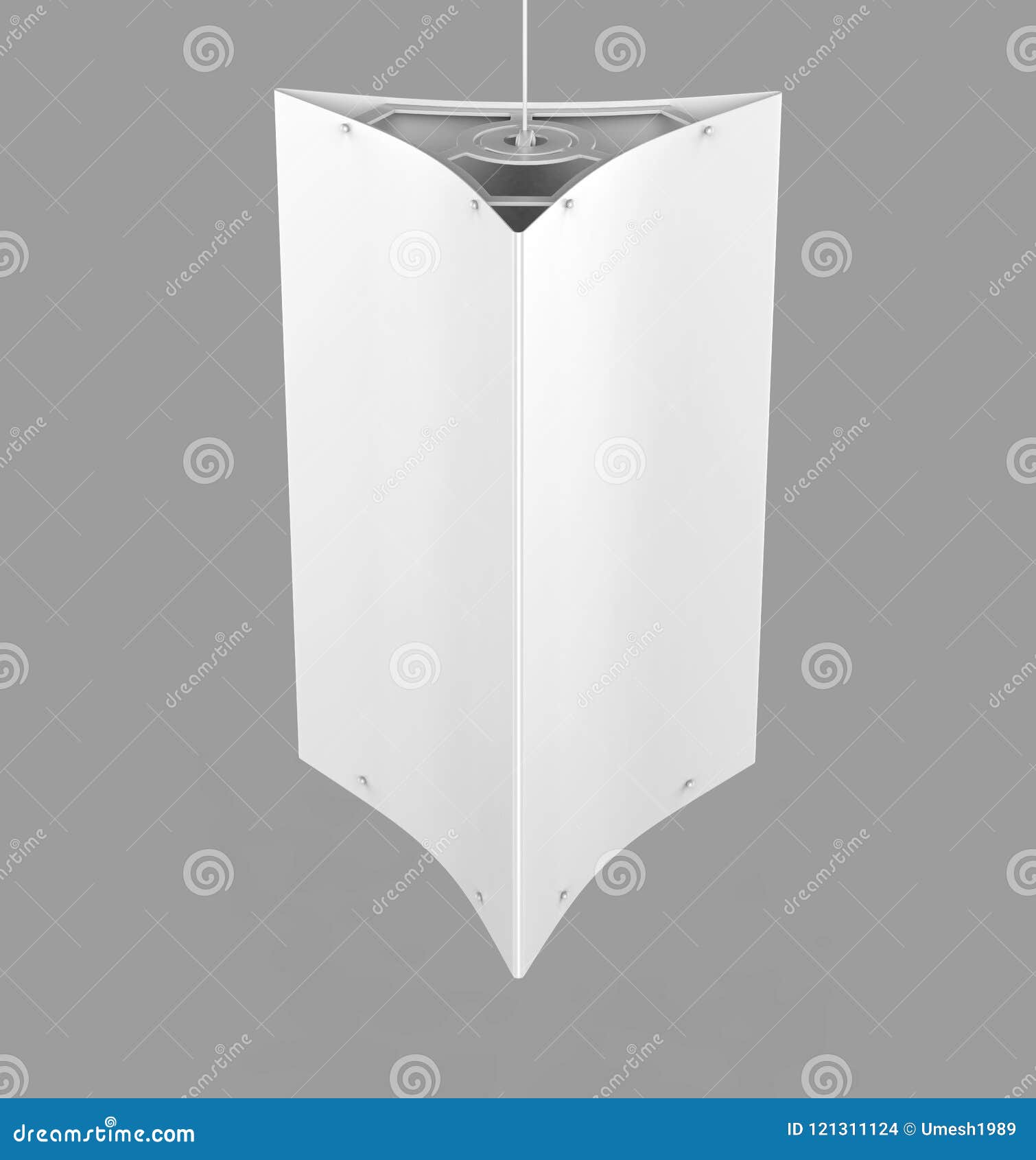 Ceiling Dangler Hardware Holds Three Graphic Panels. Stock Illustration ...