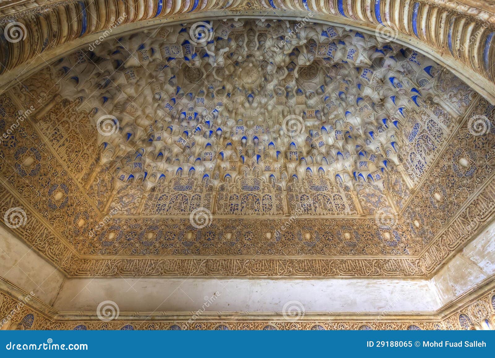 The Ceiling Decoration of Alhambra Editorial Image - Image of arabian ...