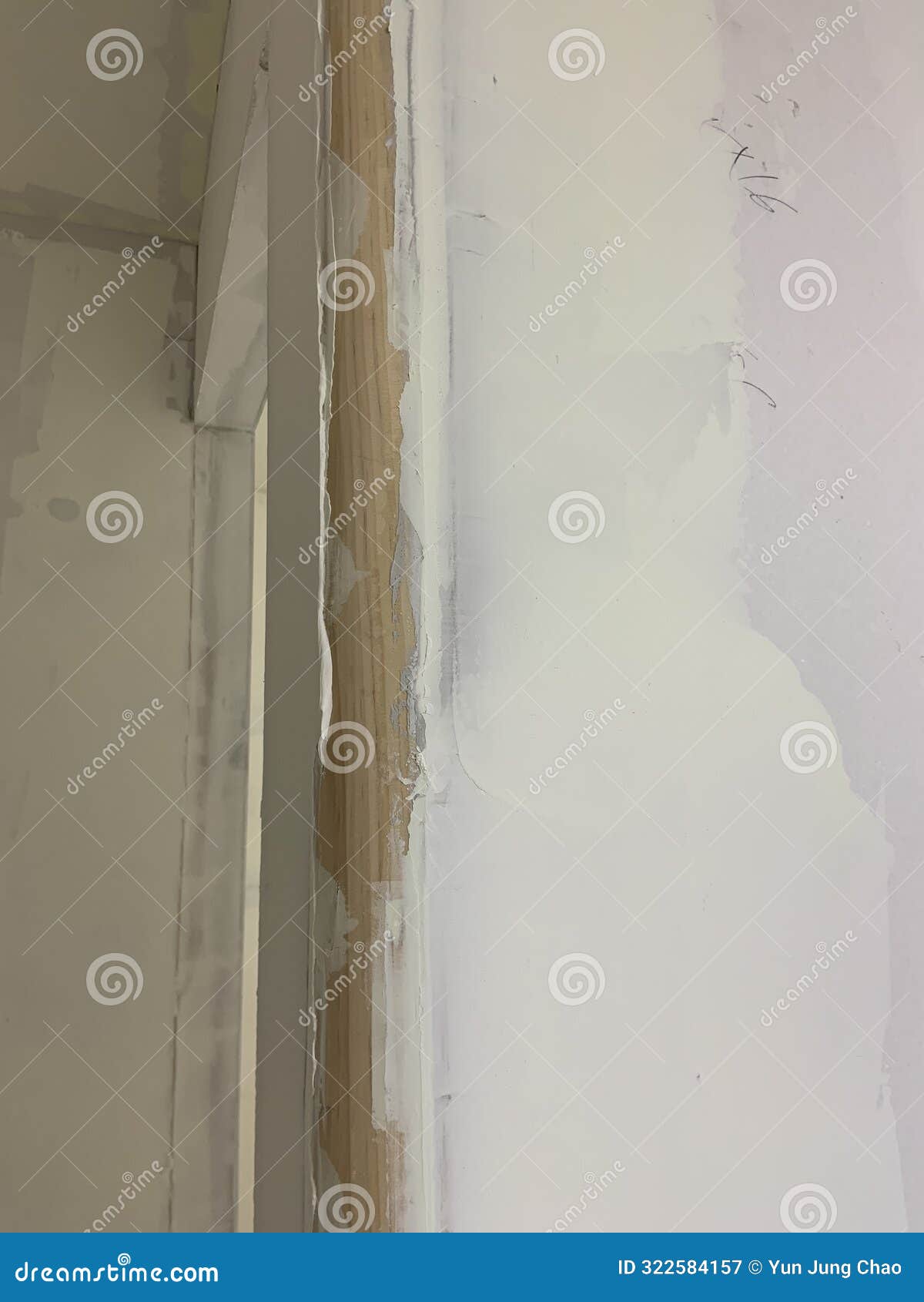 Ceiling Decoration with Asbestos and Plasterboard Stock Image - Image ...