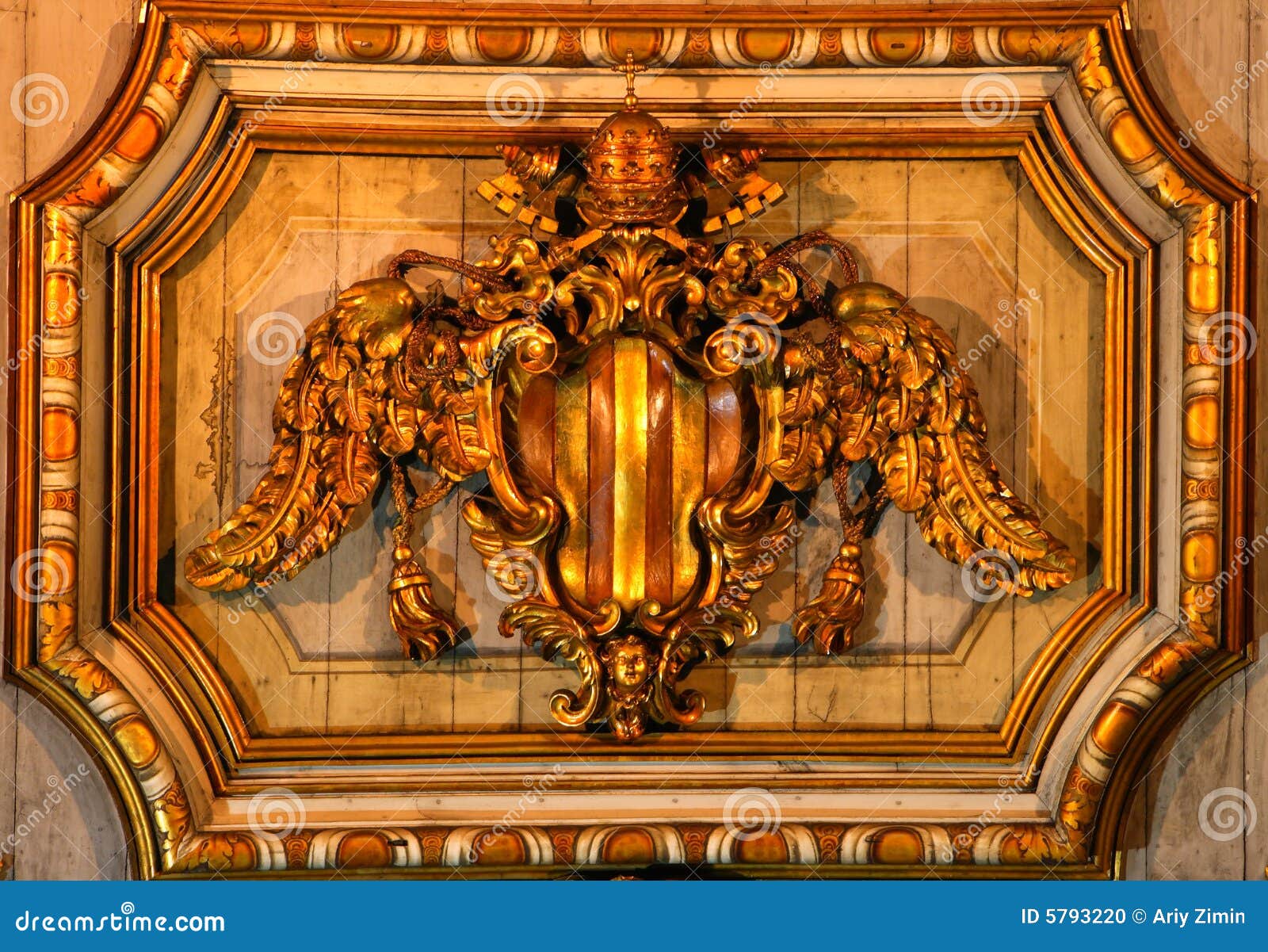 Ceiling Decoration in a Church in Rome Stock Photo - Image of nativity ...
