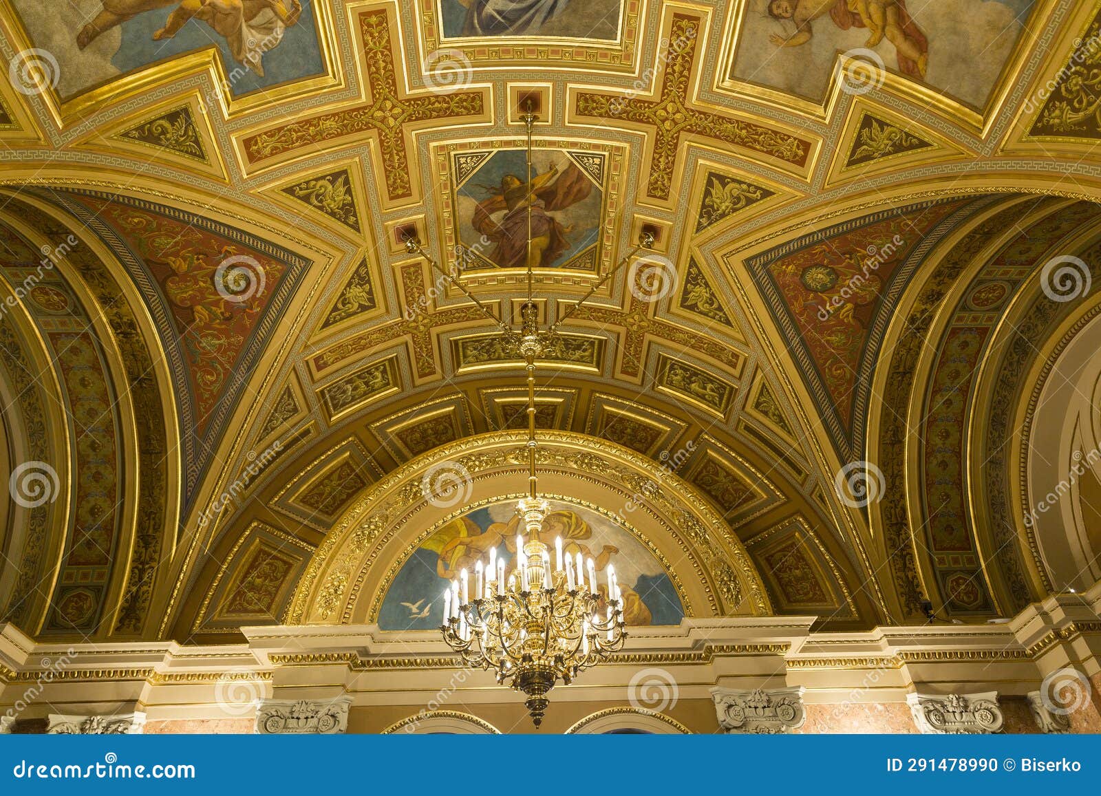 Ceiling Decorations in the Opera Editorial Image - Image of operaház ...