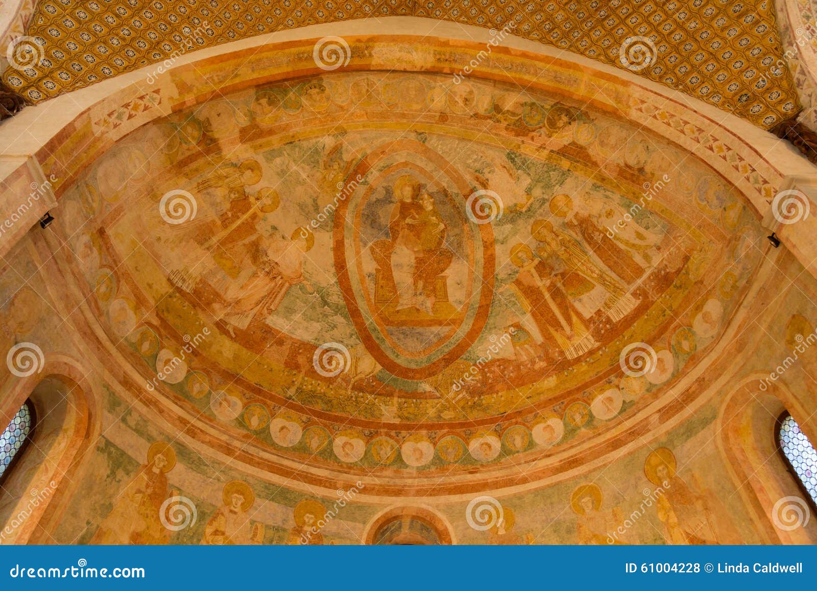 Ceiling Design, Basilica of Aquileia, Italy Stock Photo - Image of ...