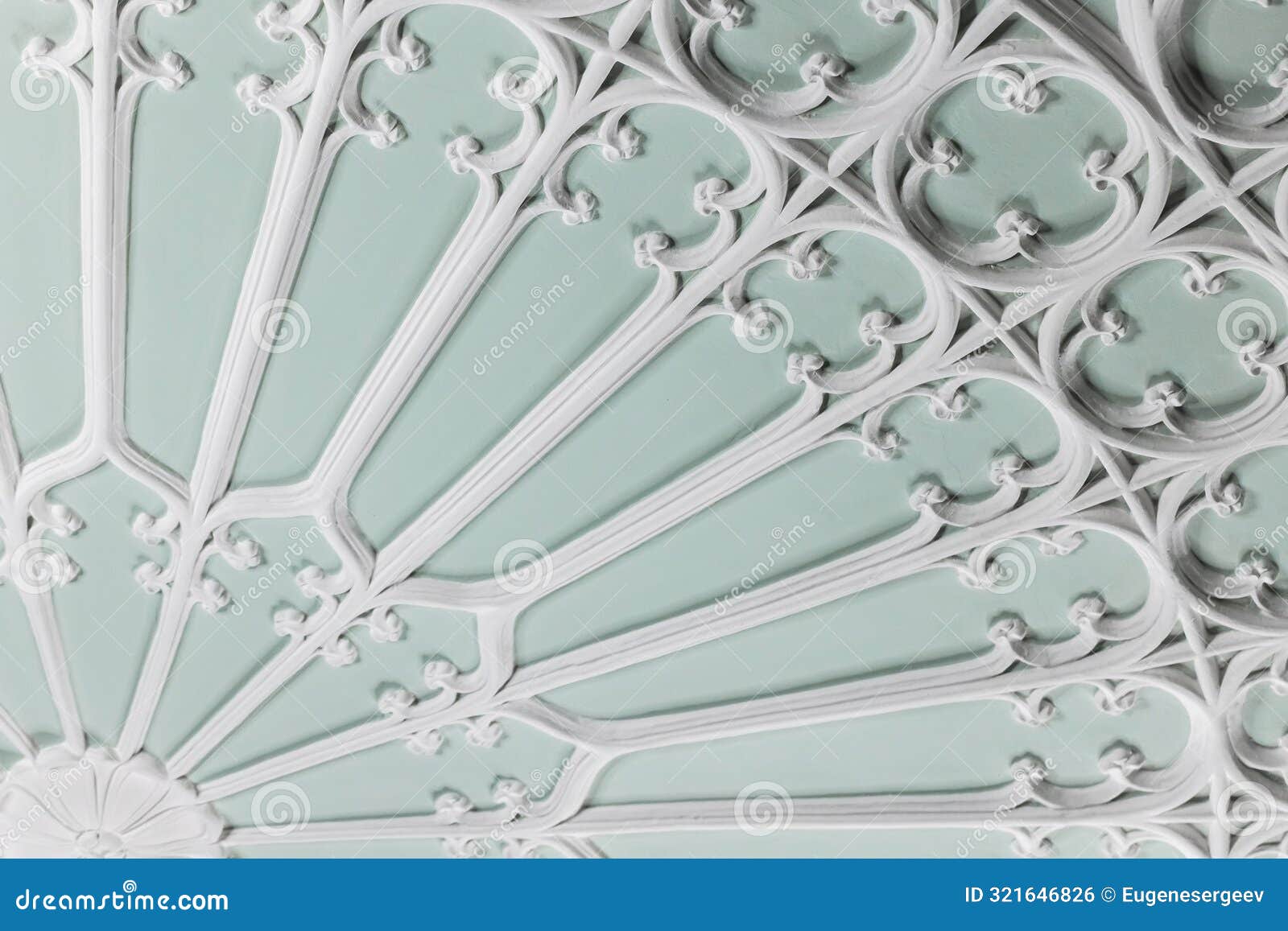 Ceiling Design Elements in Gothic Style. White Gypsum Bas-relief Stock ...