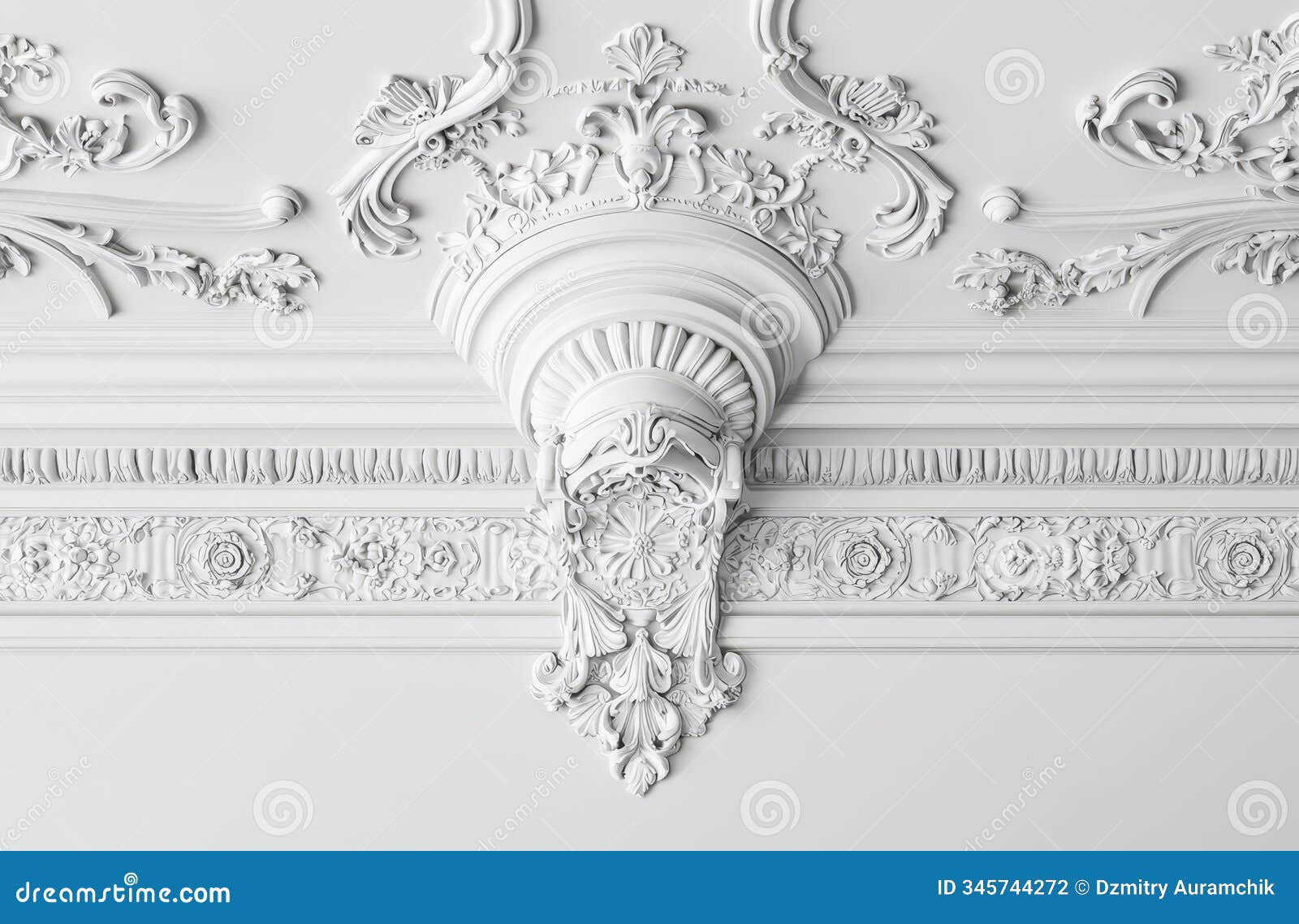 The Ceiling is Designed in a Rococo Style, with Classic Architecture ...