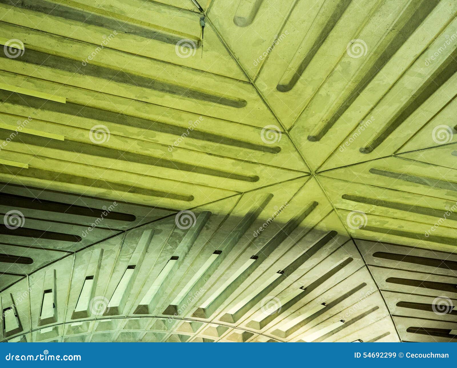 Ceiling Detail in Metro Station Stock Image - Image of curves, partial ...