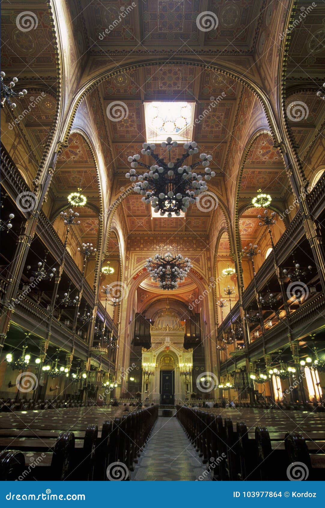 Ceiling of Dohany Street Synagogue Stock Photo - Image of inside ...